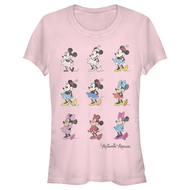 Junior's Mickey & Friends Evolution of Minnie Mouse Graphic Tee Light ...