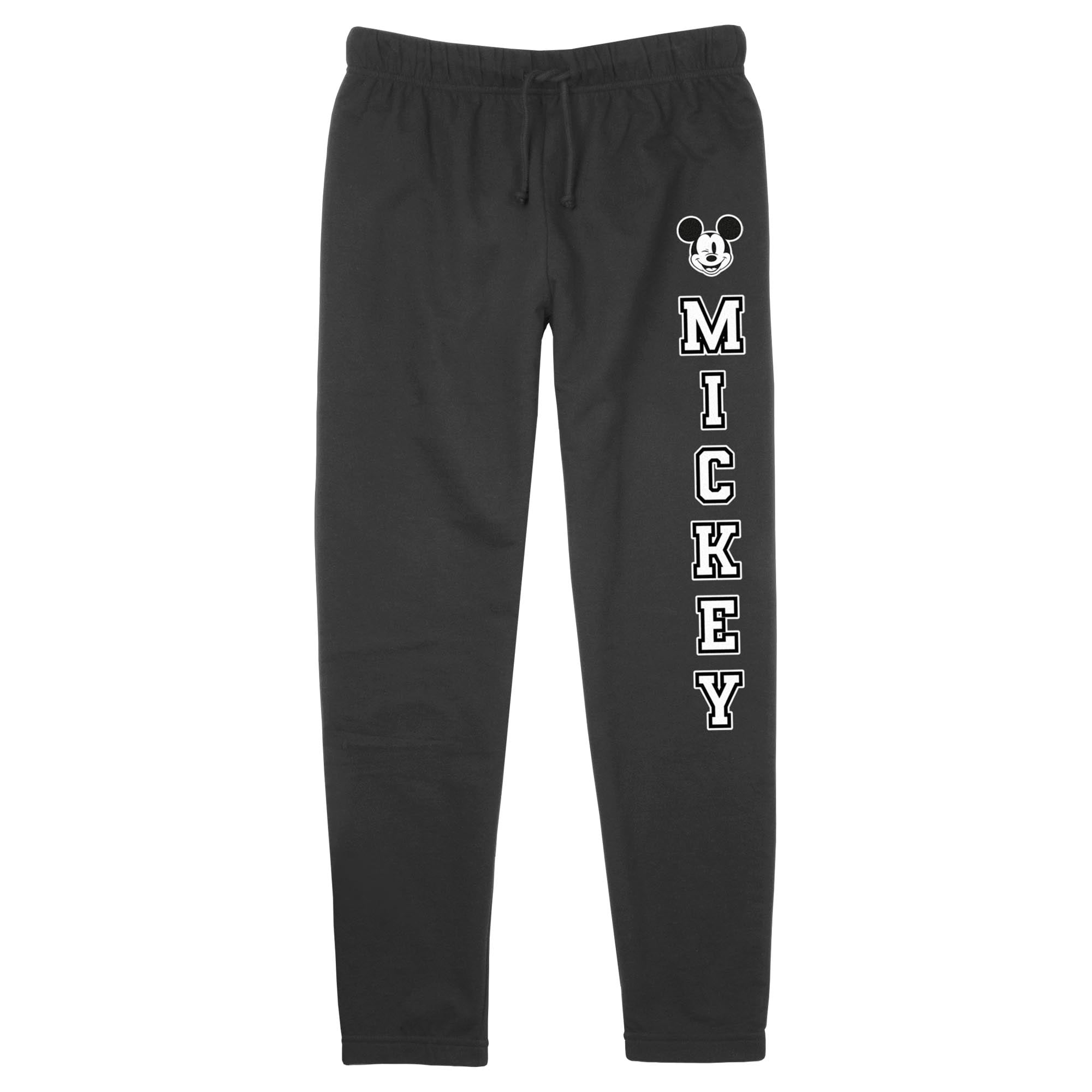 Junior's Mickey & Friends Varsity Wink Face Jogger Sweatpants - Walmart.com