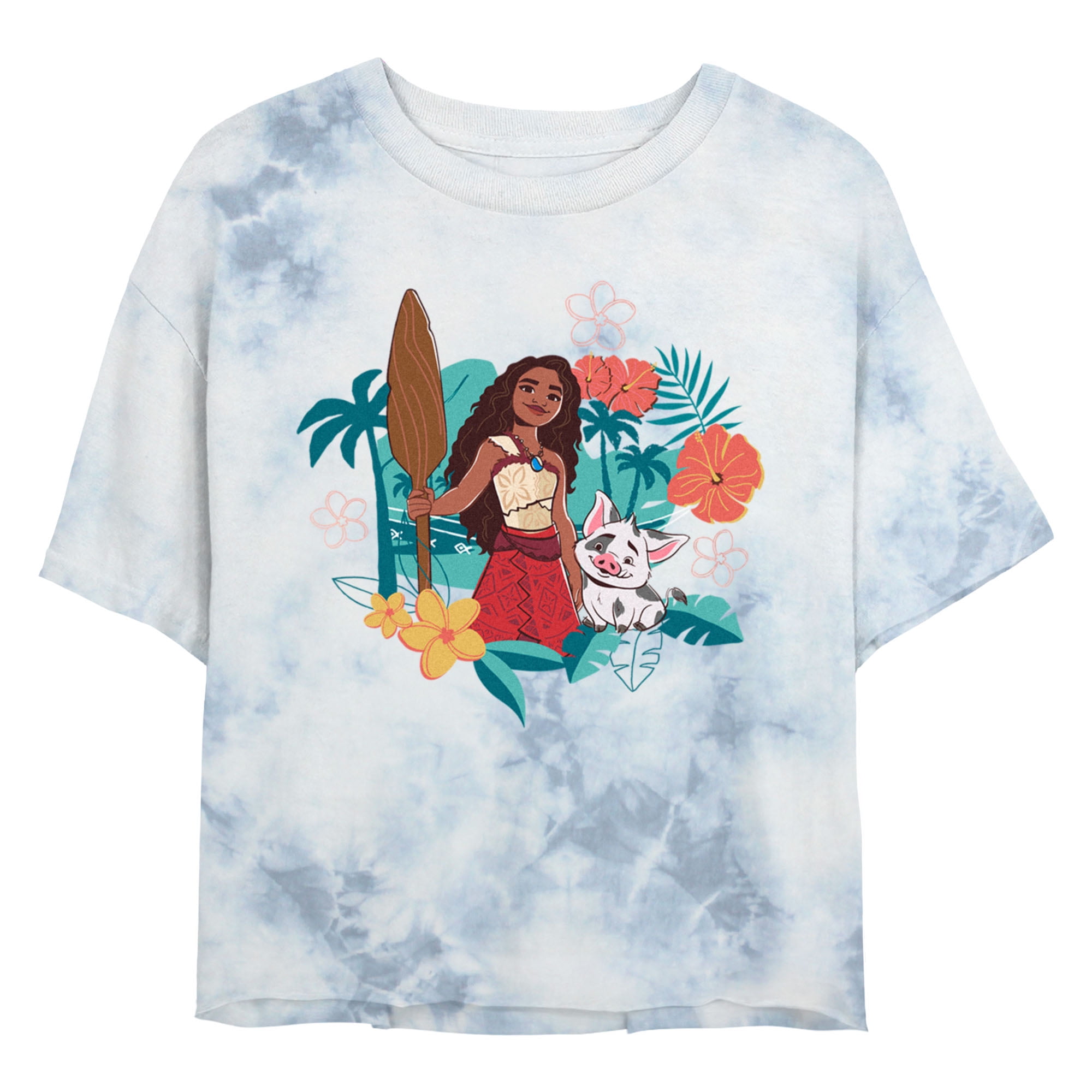Junior's Moana 2 Pua and Moana Portrait Graphic Crop T-Shirt - Walmart.com