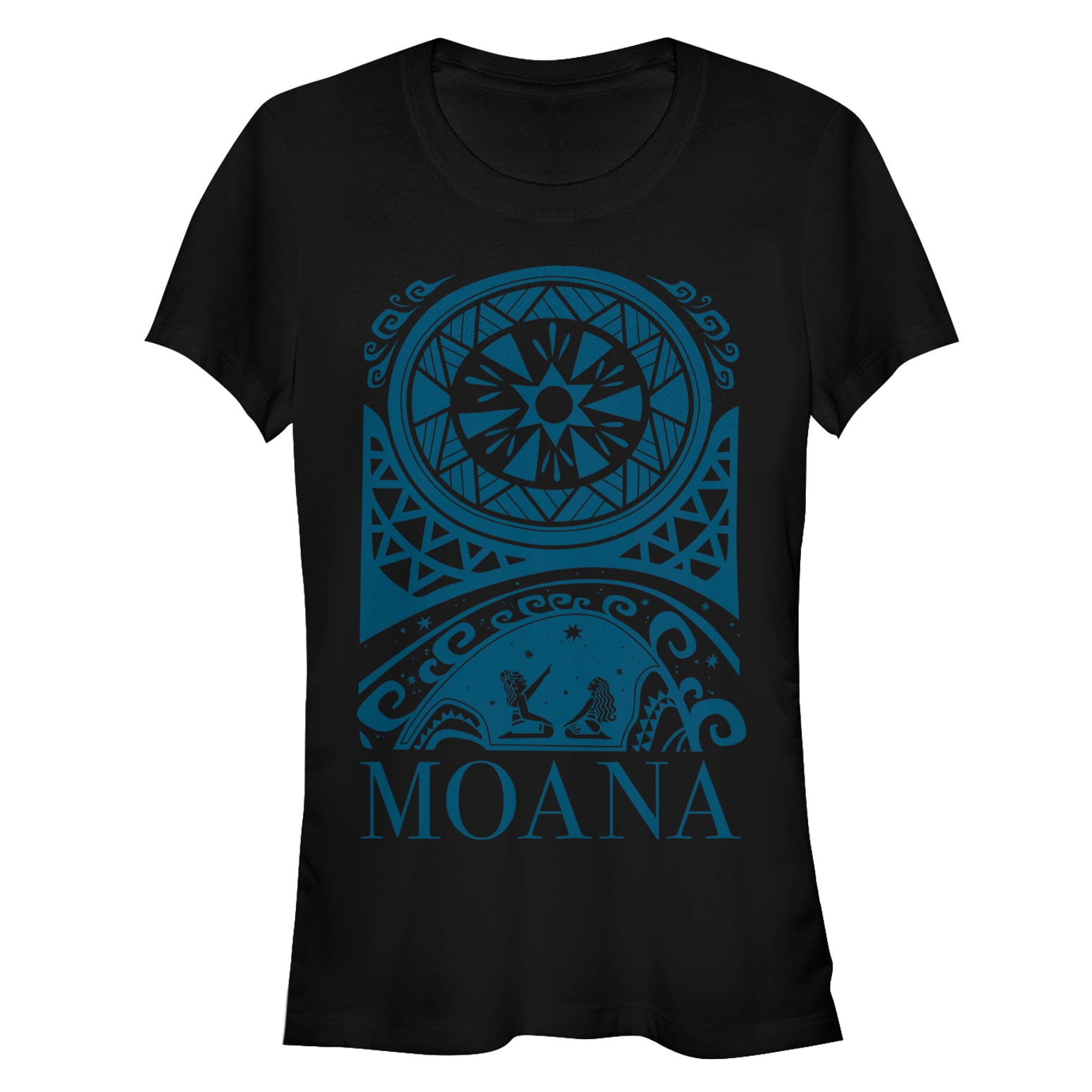 Junior's Moana Island Pattern Graphic T-Shirt - Walmart.com
