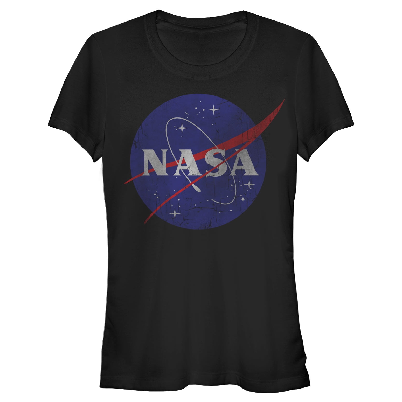 Junior's NASA Logo Graphic Tee Black Medium - Walmart.com