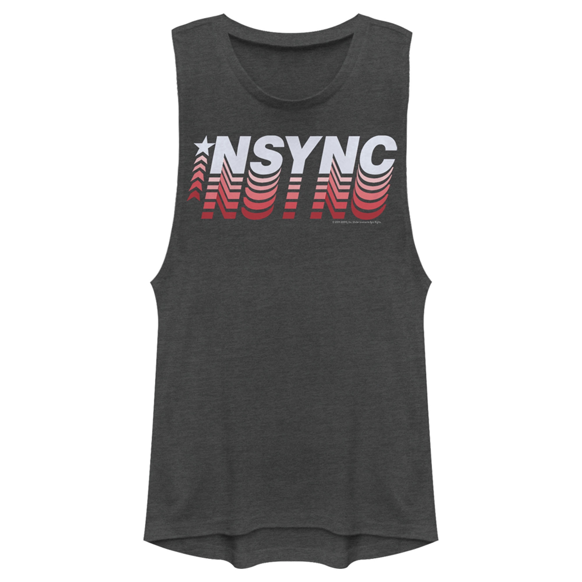 Junior's NSYNC Retro Fade Festival Muscle Graphic Tee Charcoal X Small ...
