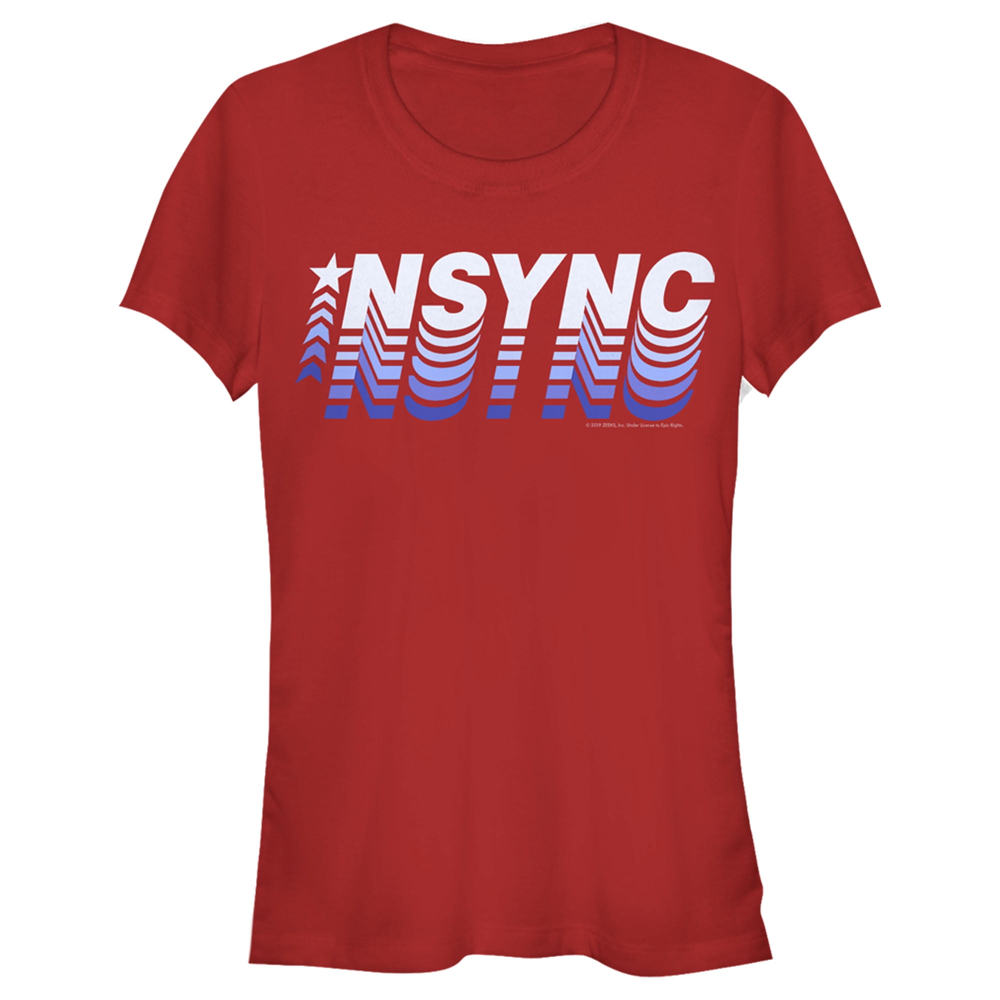 Junior's NSYNC Retro Fade Graphic Tee Red Small - Walmart.com