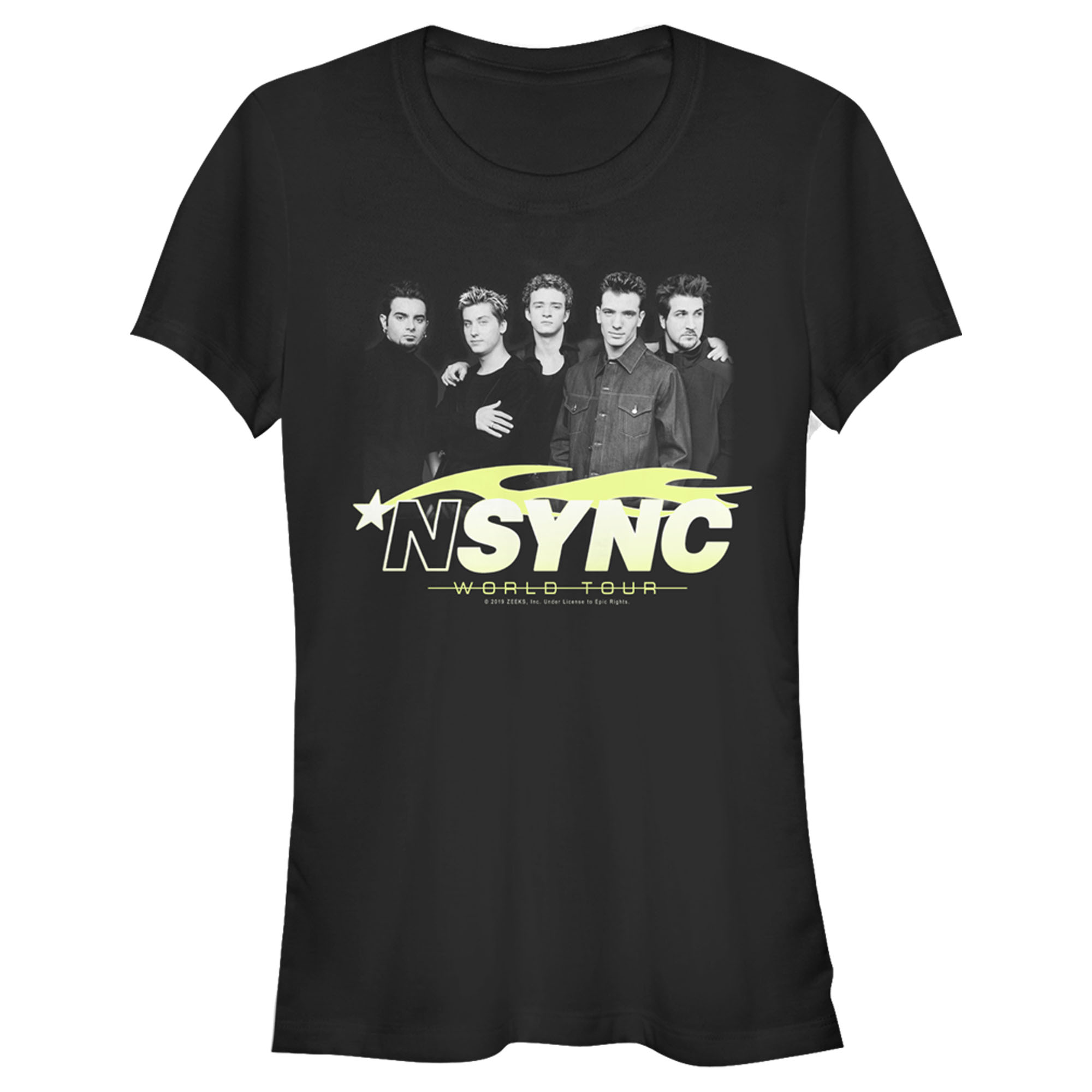 Junior's NSYNC World Tour Poster Graphic Tee Black Large - Walmart.com