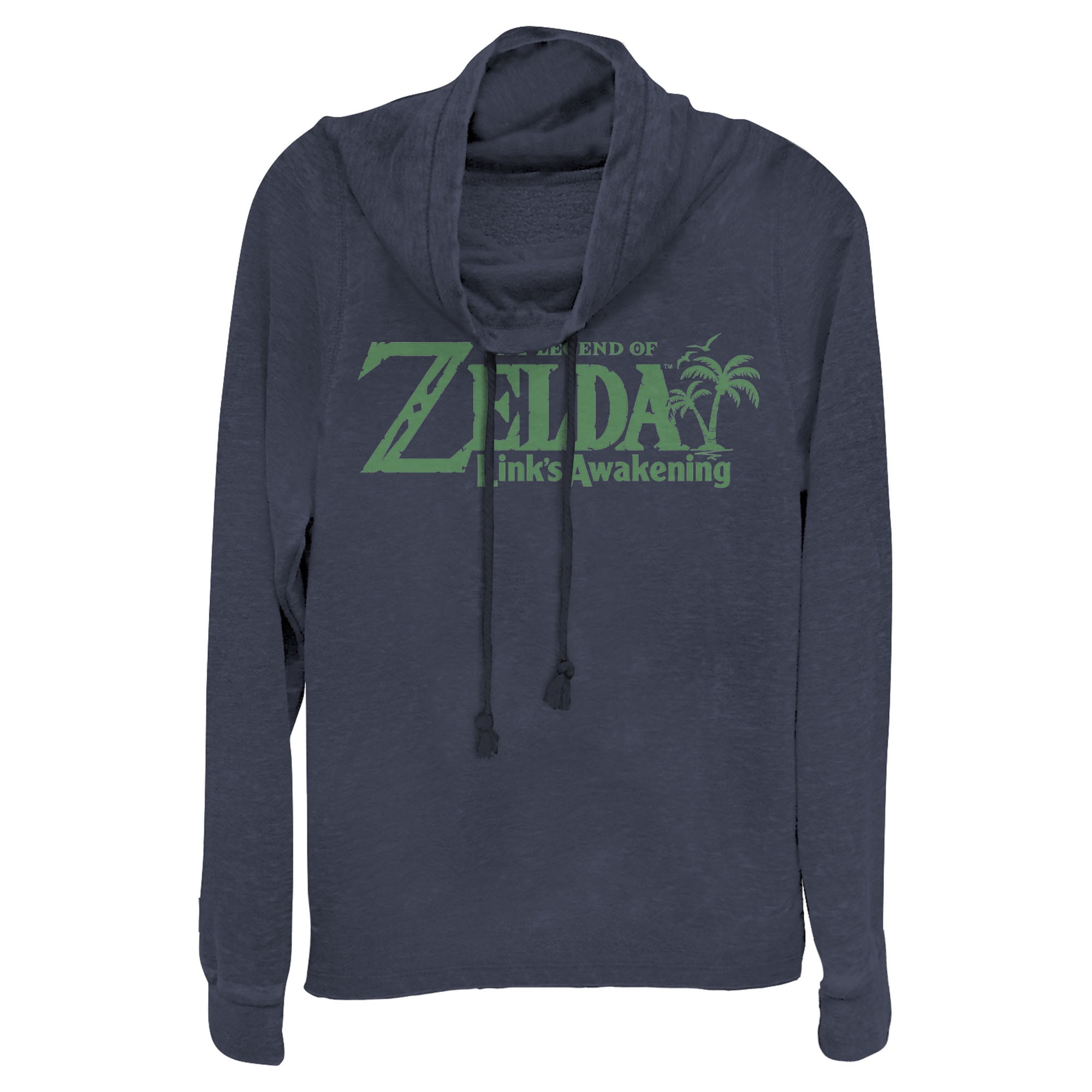 Junior's Nintendo Legend of Zelda Link's Awakening Palm Logo Cowl Neck ...