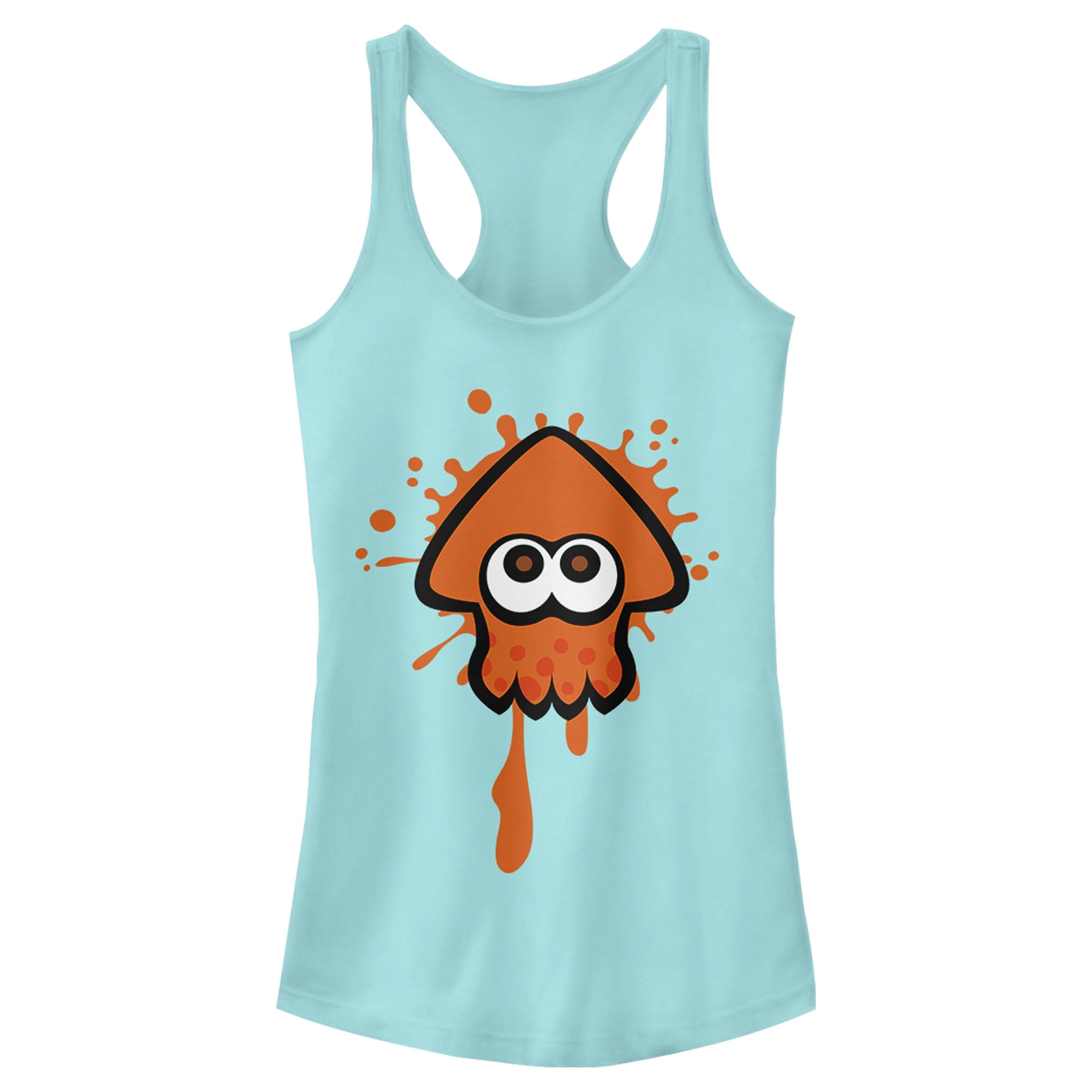 Junior's Nintendo Splatoon Orange Inkling Squid Racerback Tank Top ...