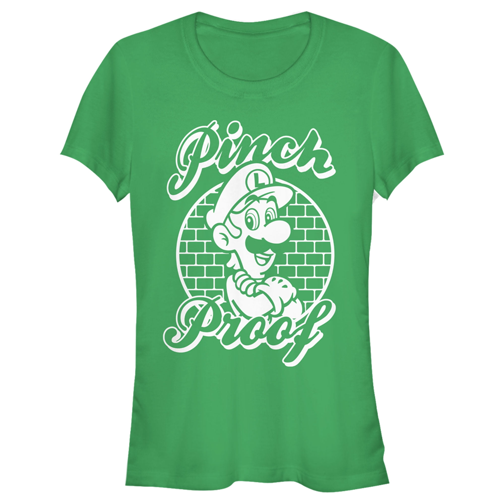 Junior's Nintendo Super Mario St. Patrick's Day Pinch Proof Luigi Retro ...
