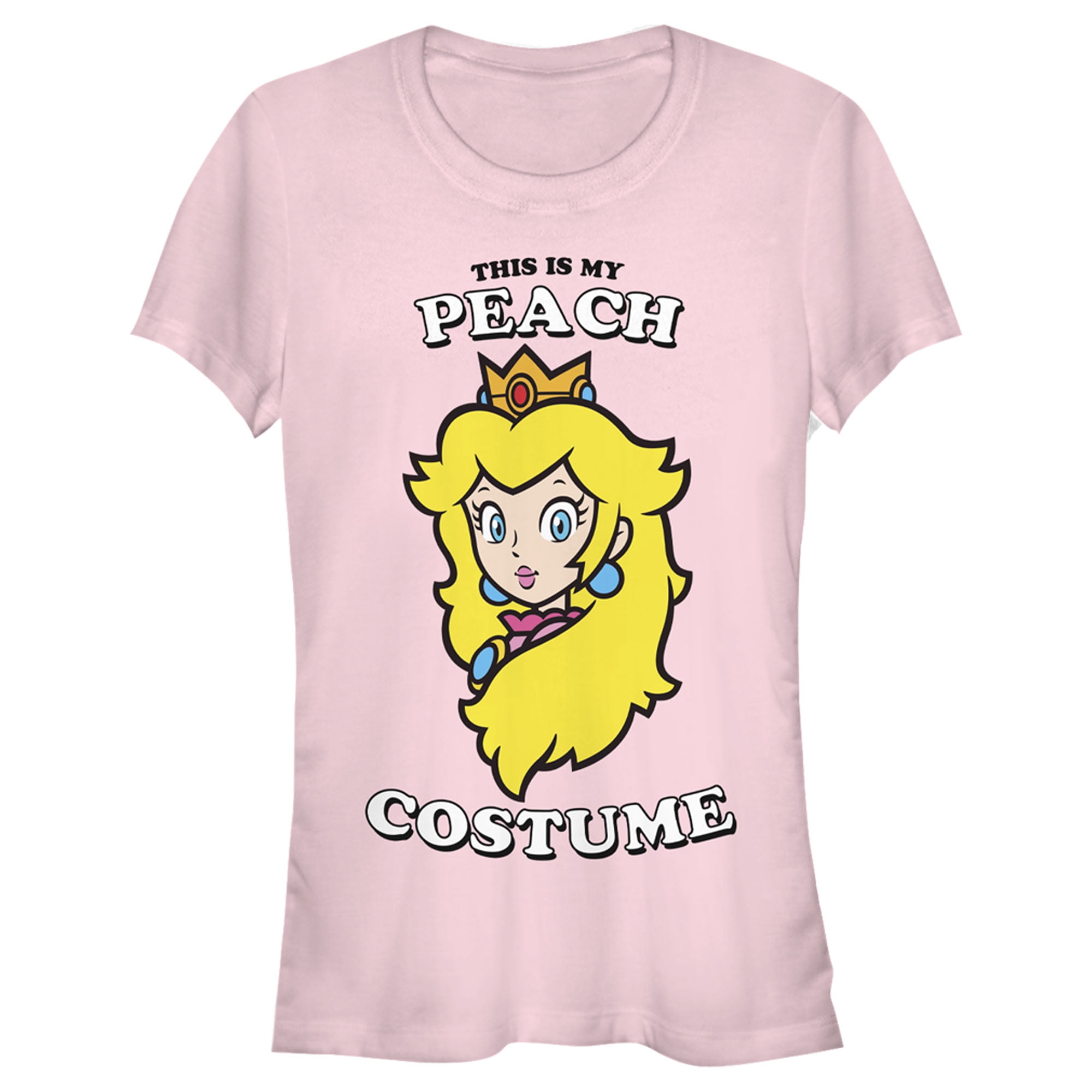Nintendo Junior's Peach Costume Graphic Tee, Light Pink, Medium ...