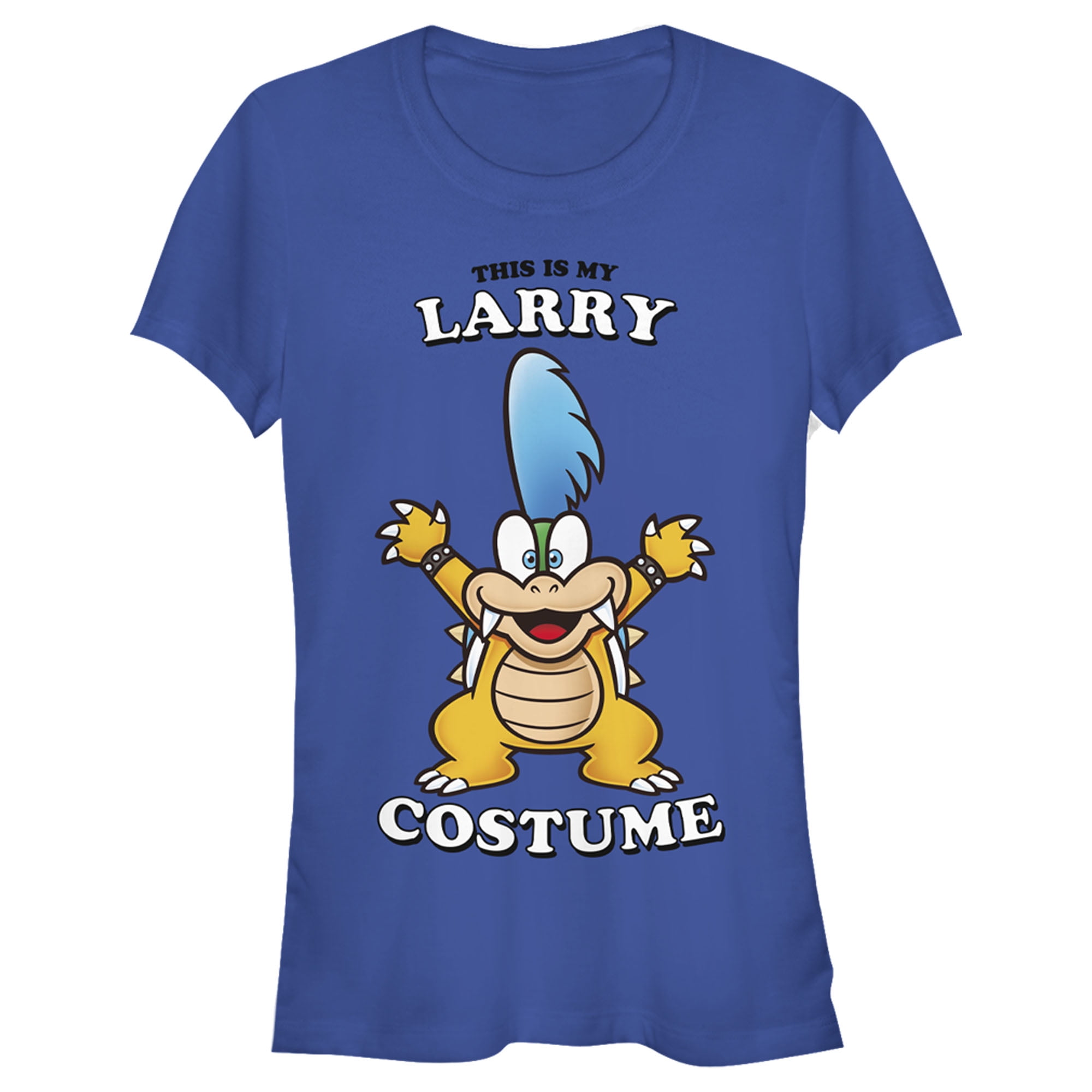 Junior's Nintendo This is my Larry Costume Graphic Tee Royal Blue Small ...