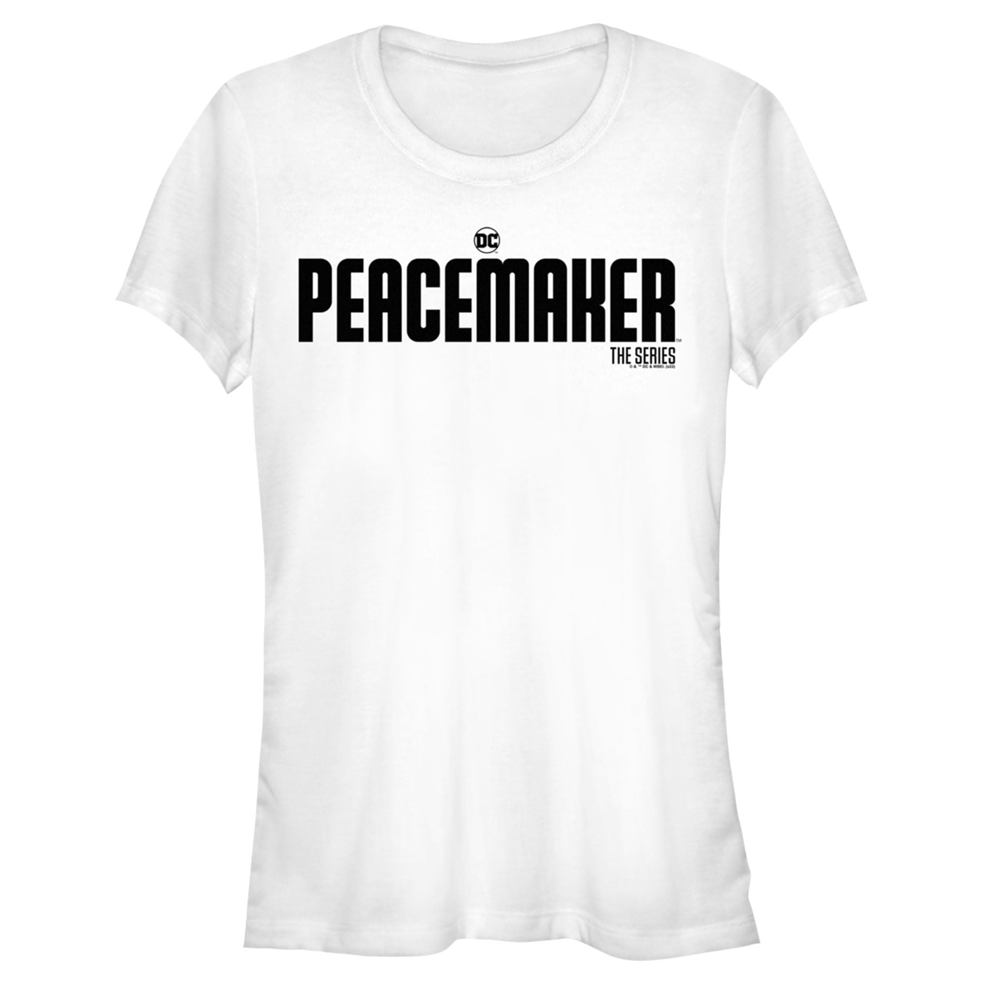 Junior's Peacemaker Black Classic Logo Graphic Tee White Small ...