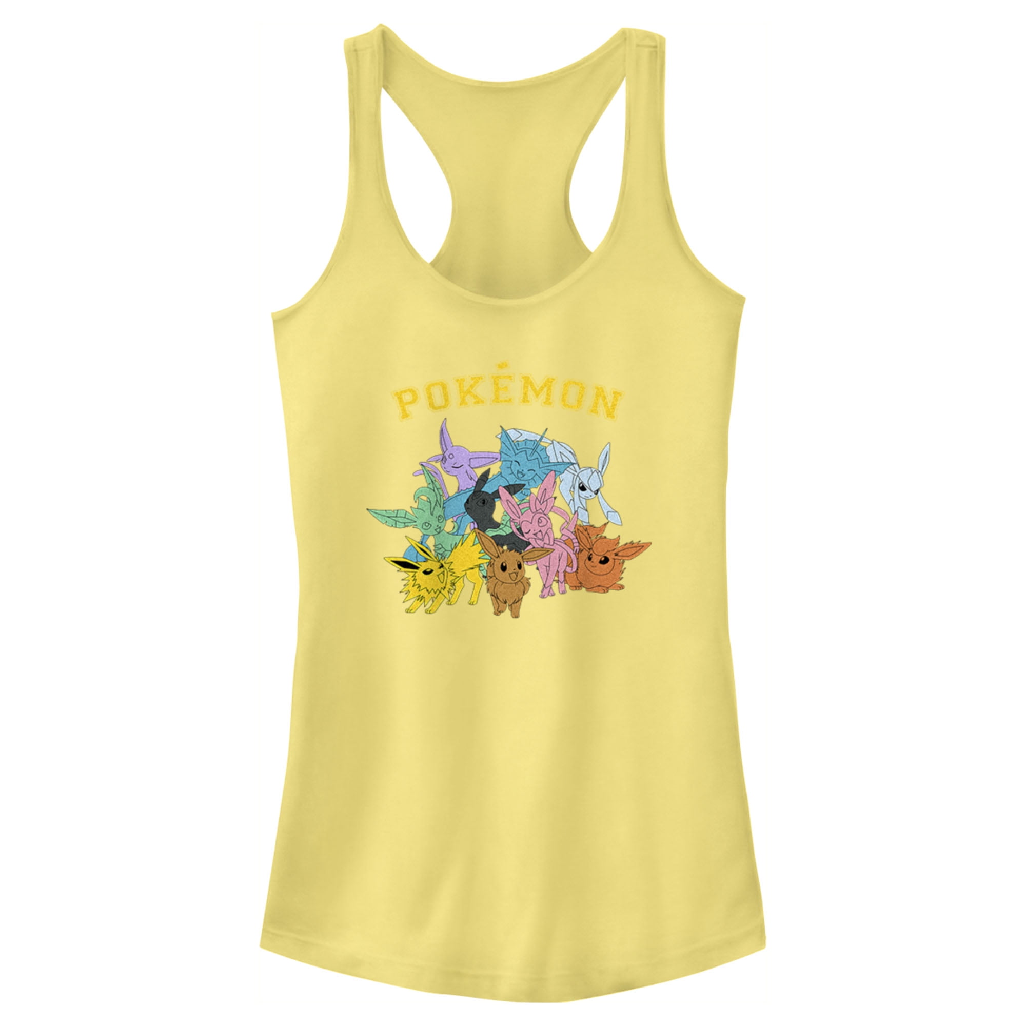 Junior's Pokemon Eeveelutions Racerback Tank Top Banana Large - Walmart.com
