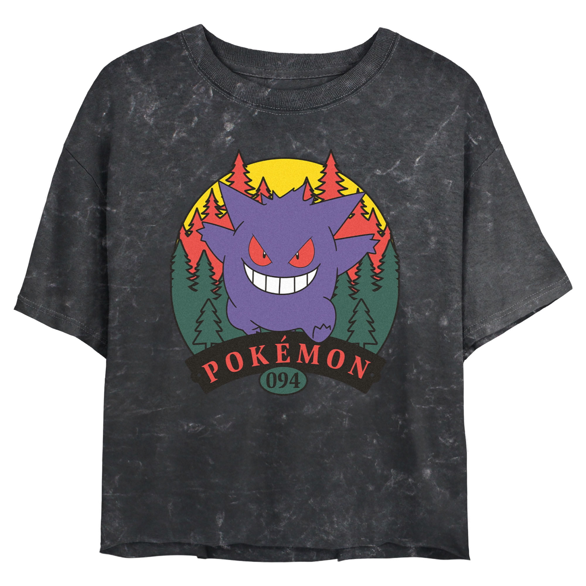 Junior's Pokemon Gengar 094 Graphic Crop T-Shirt - Walmart.com