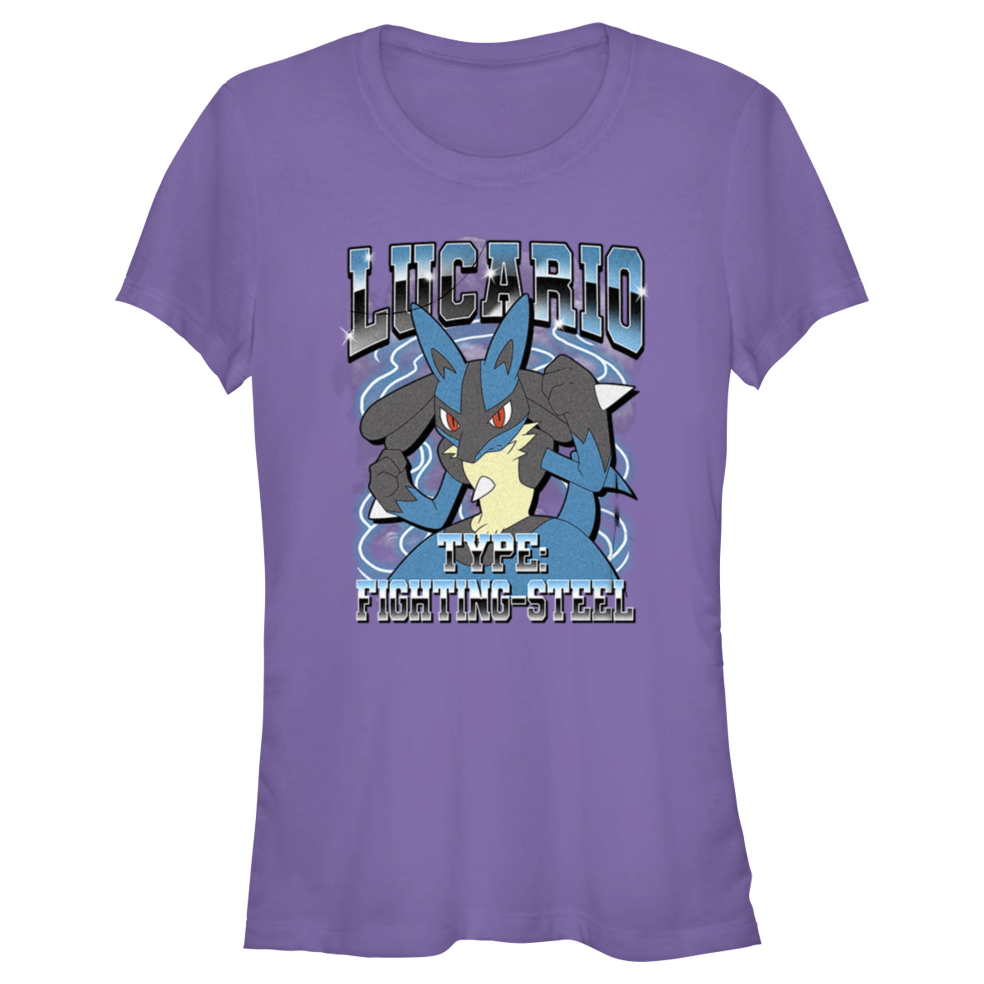 Junior's Pokemon Lucario Type: Fighting-Steel Graphic Tee Purple Medium ...