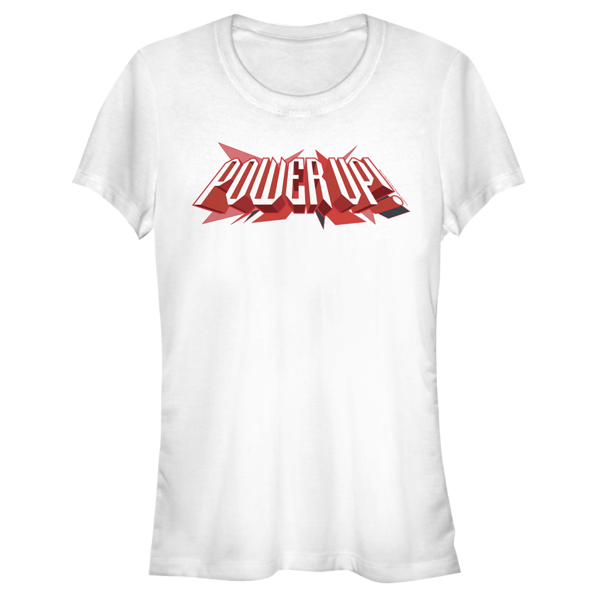 Junior's Power Rangers Power Up Motto Graphic Tee White X Large ...