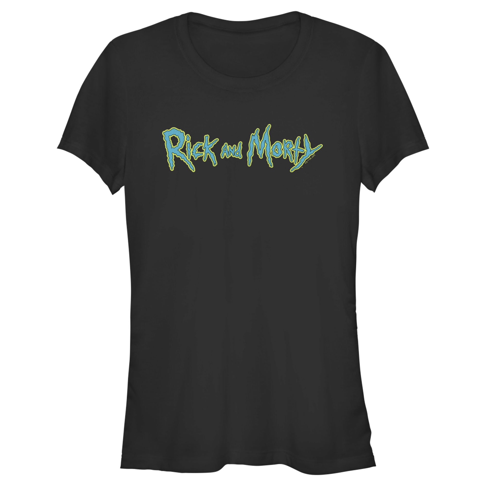 Junior's Rick And Morty Classic Electrical Buzz Logo Graphic Tee Black ...