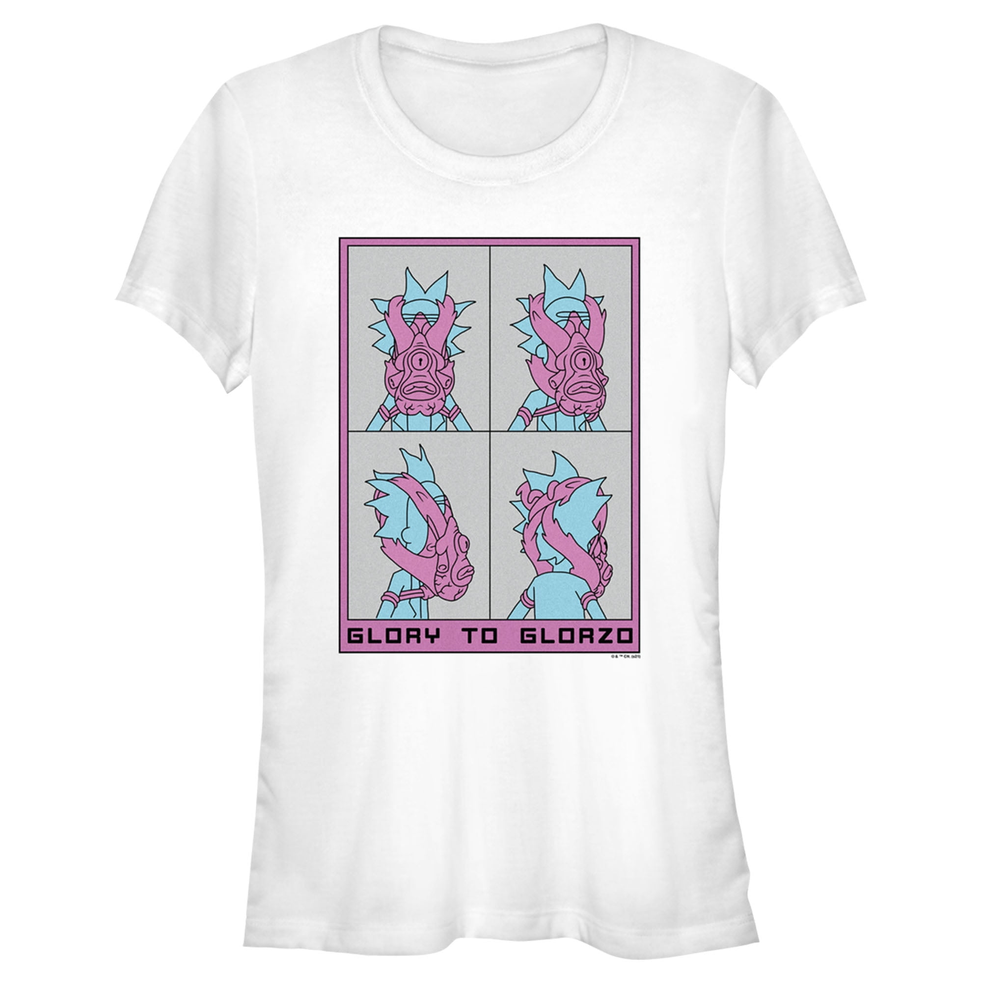 Junior's Rick And Morty Glory to Glorzo Graphic Tee White Small ...