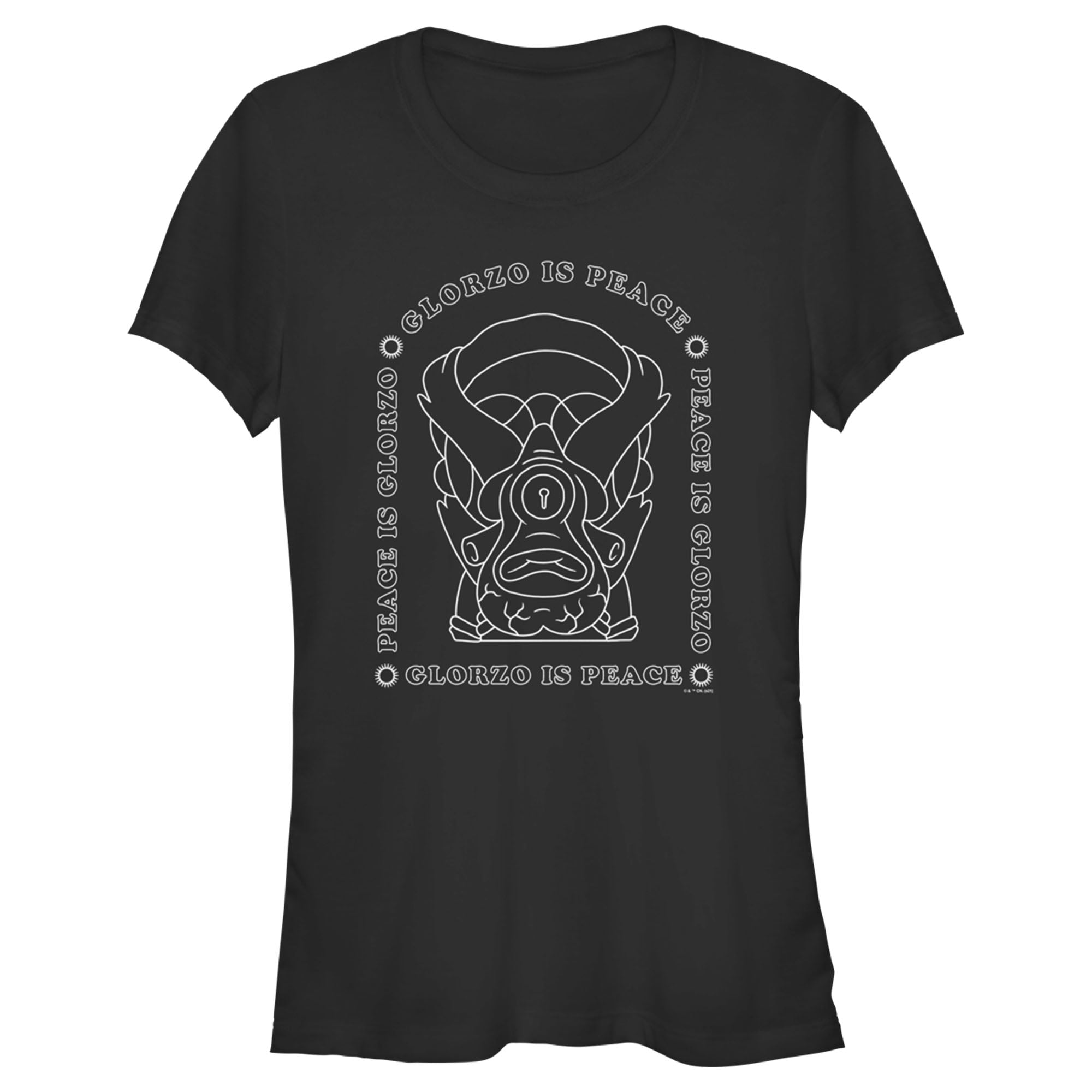 Junior's Rick And Morty Glorzo Is Peace Graphic Tee Black Small ...