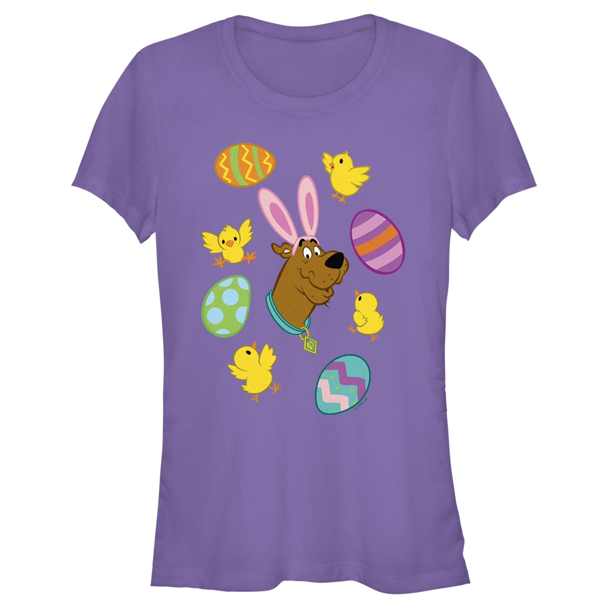 Junior's Scooby Doo Bunny Ears Scooby Graphic Tee Purple X Large ...
