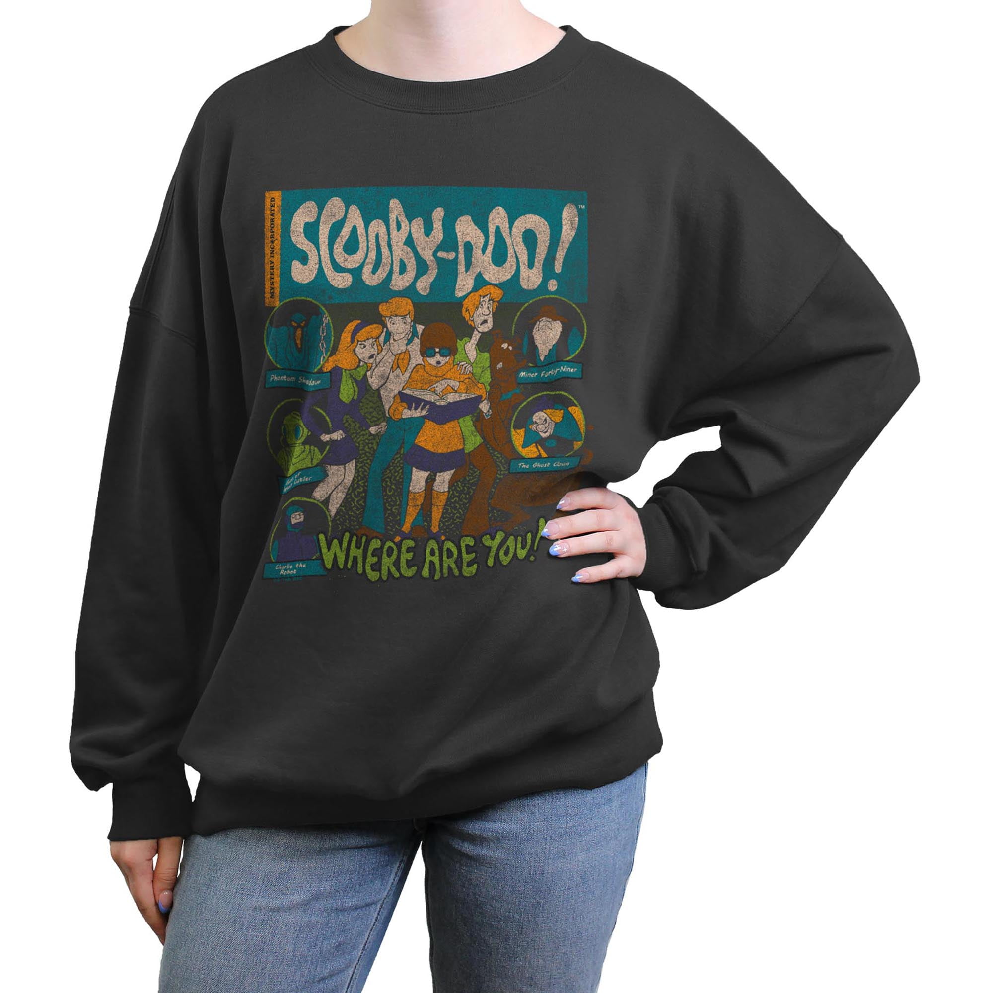 Junior's Scooby Doo Where Are You Villains Sweatshirt - Walmart.com
