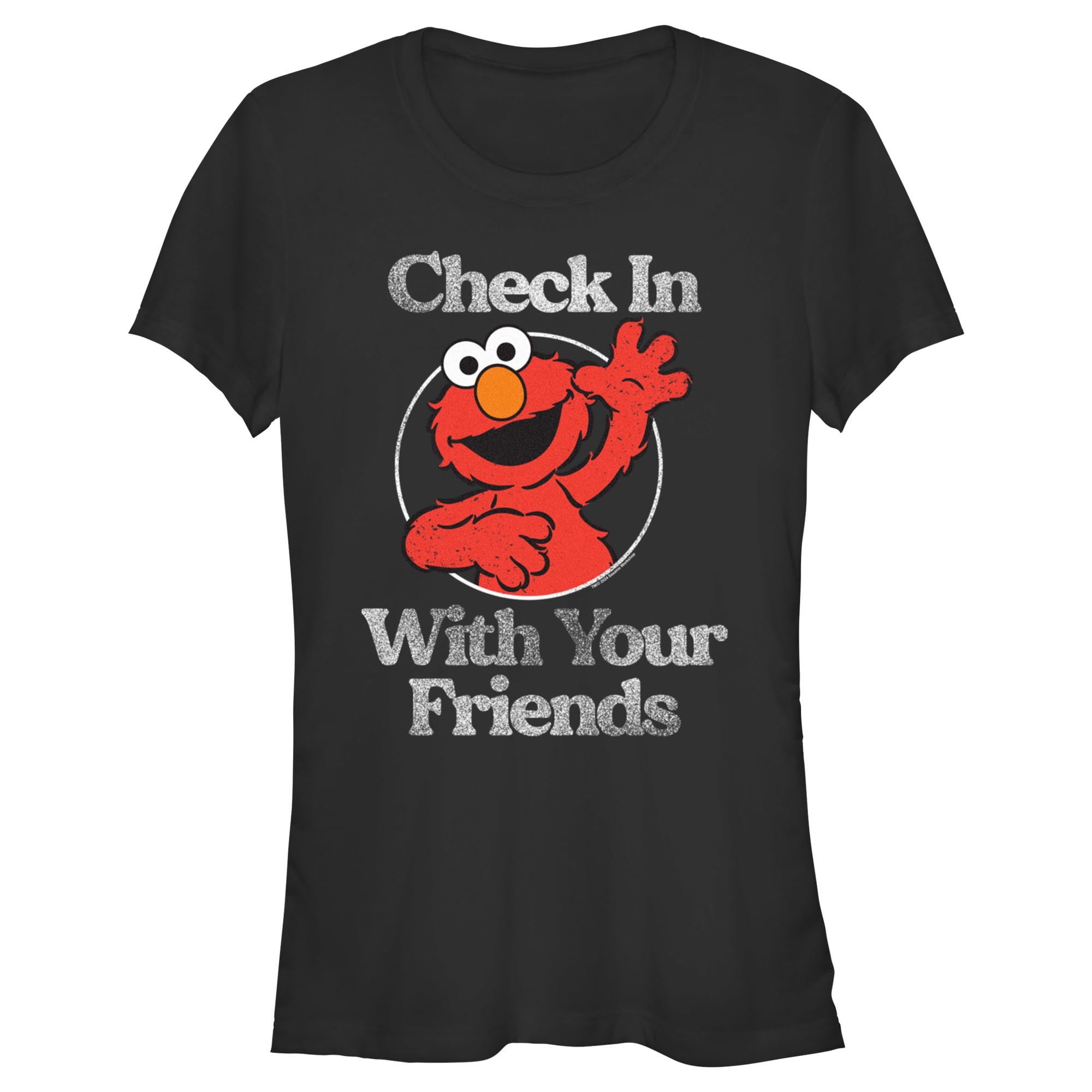Junior's Sesame Street Elmo Check In With Your Friends Graphic T-Shirt ...