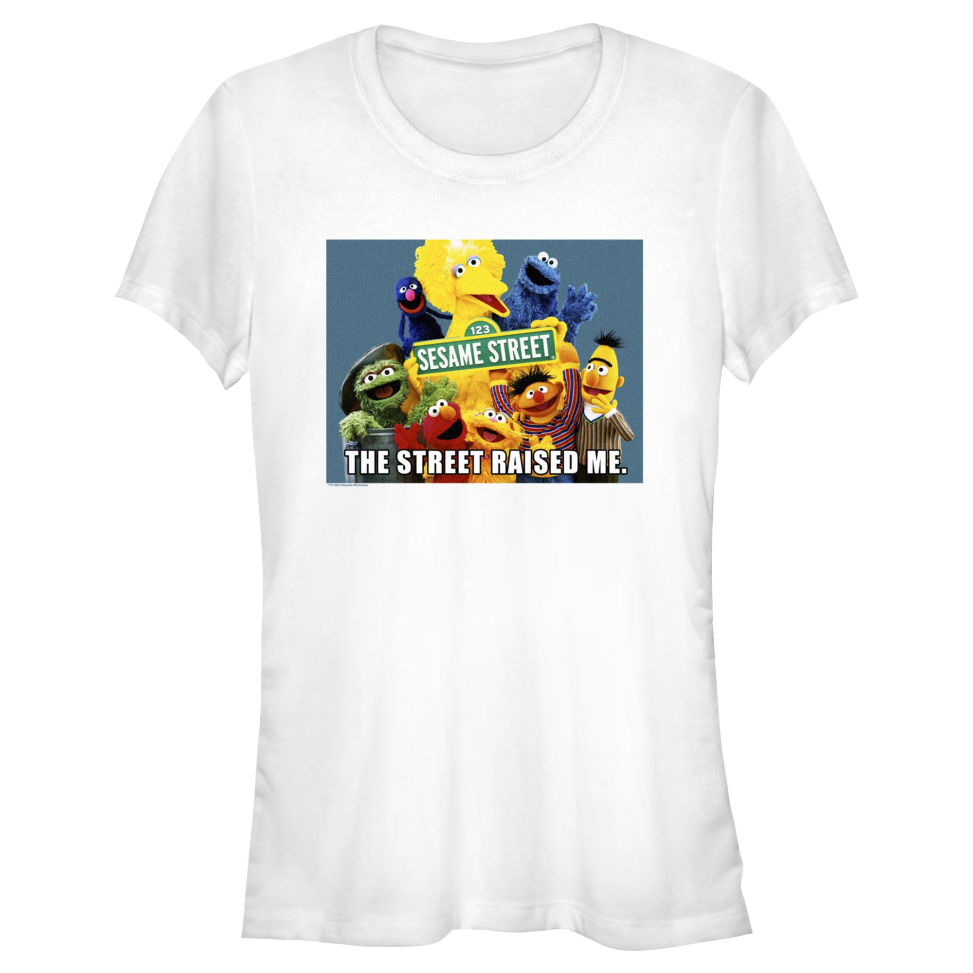 Junior's Sesame Street The Street Raised Me Graphic T-Shirt - Walmart.com