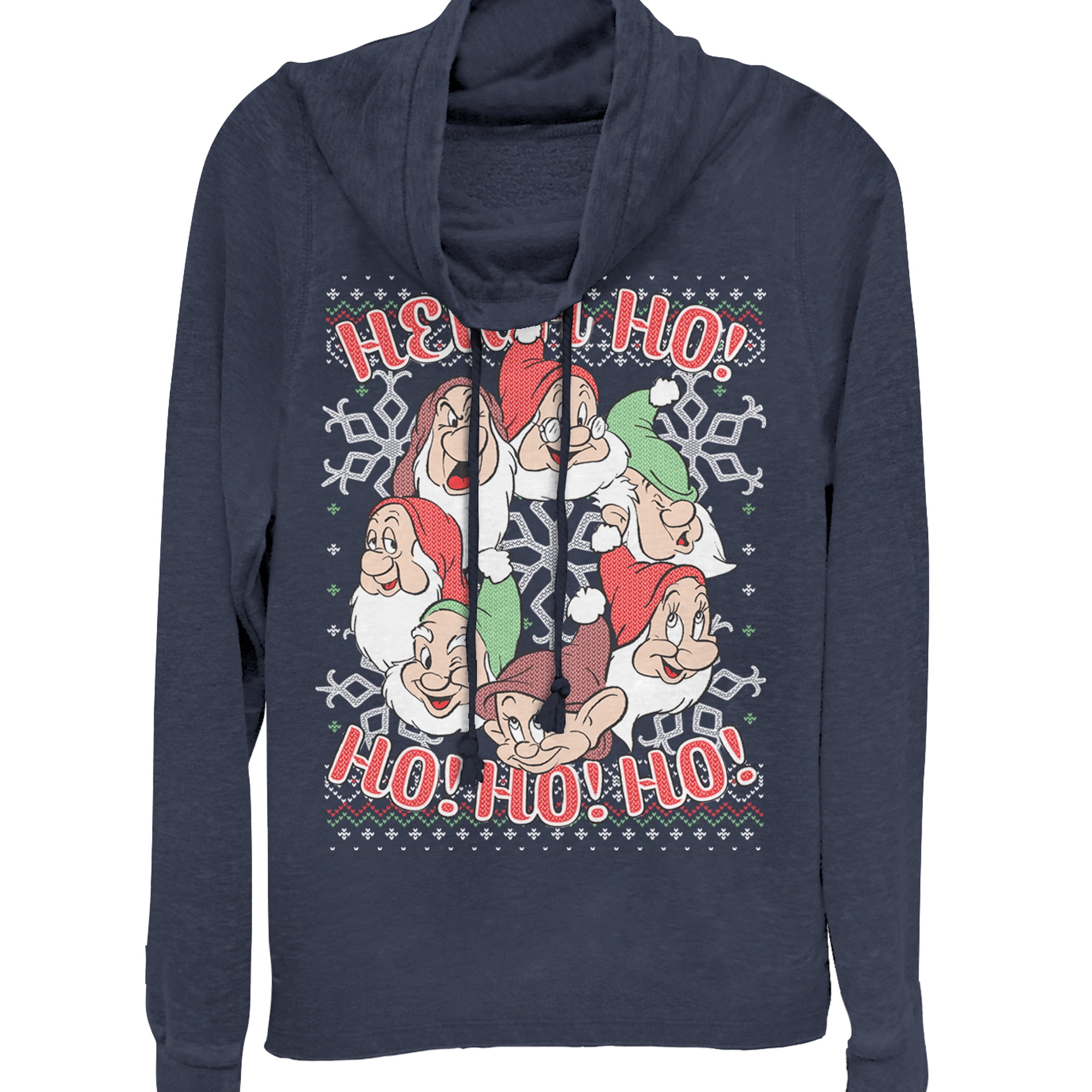 Junior's Snow White and the Seven Dwarfs Xmas Heigh Ho Cowl Neck ...