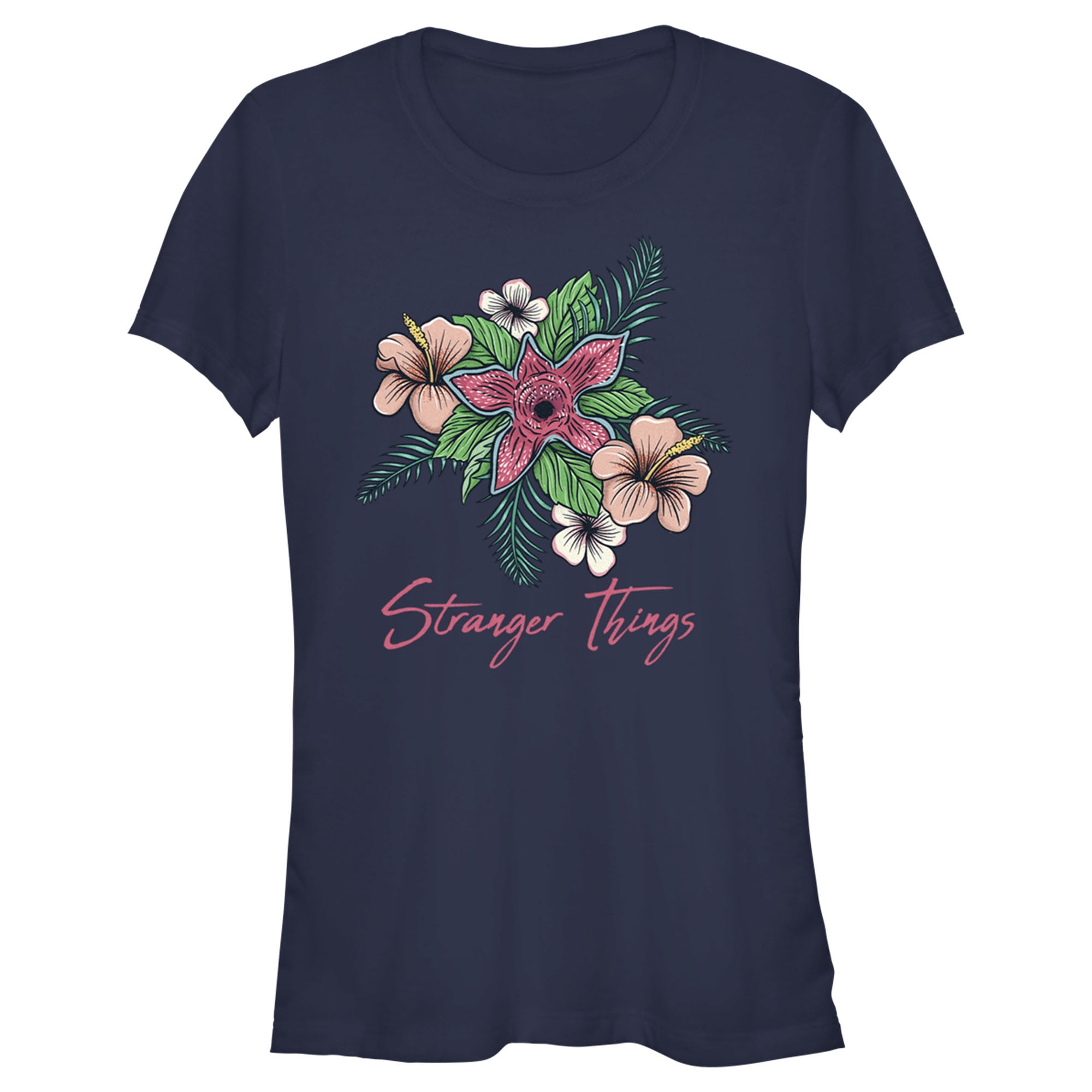 Junior's Stranger Things Demogorgon Hidden Flower Graphic T-Shirt ...