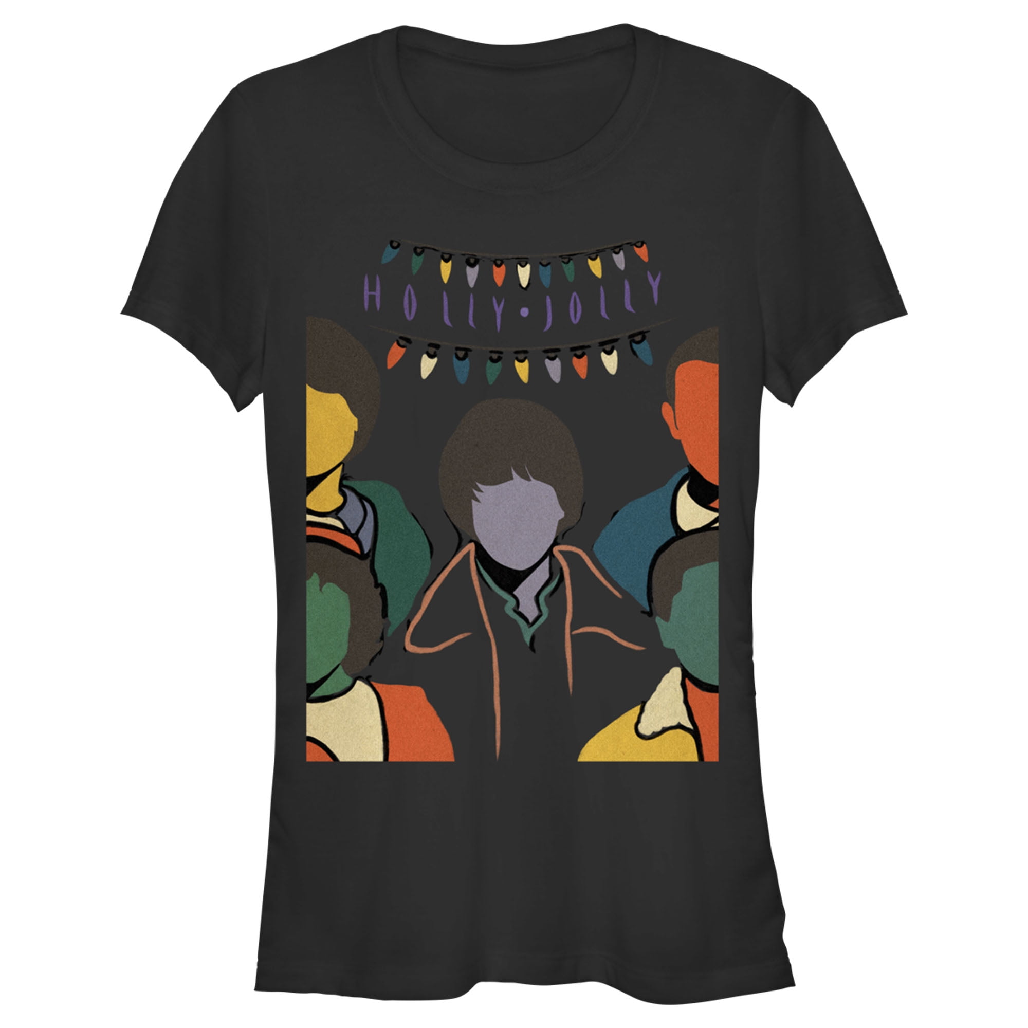 Netflix Junior's Stranger Things Faceless Gang Holly Jolly Graphic T ...