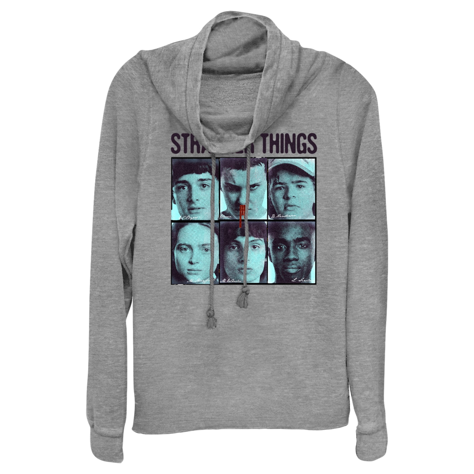 Netflix Junior's Stranger Things Gang Bleeding Nose Stacked Cowl Neck ...