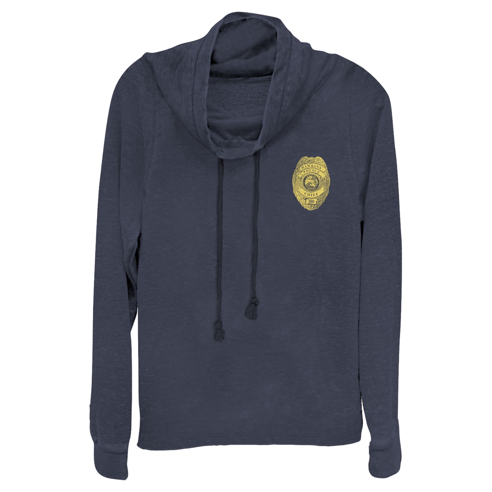 Junior's Stranger Things Hawkins Police Badge Costume Cowl Neck ...