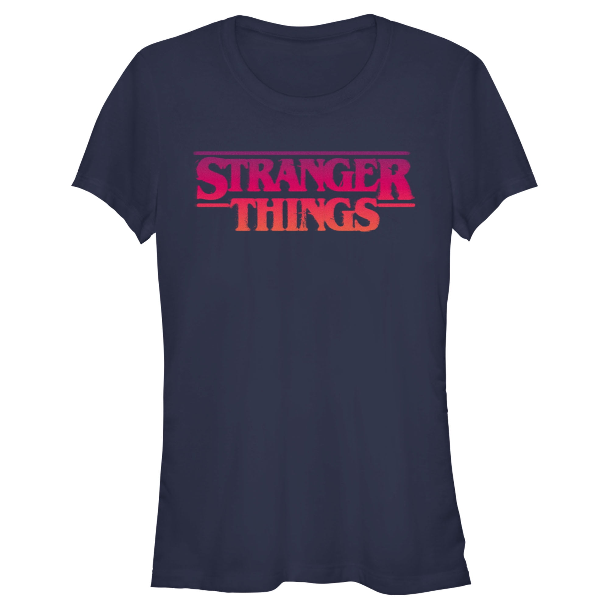 Netflix Junior's Stranger Things Pink Logo Graphic T-Shirt - Walmart.com