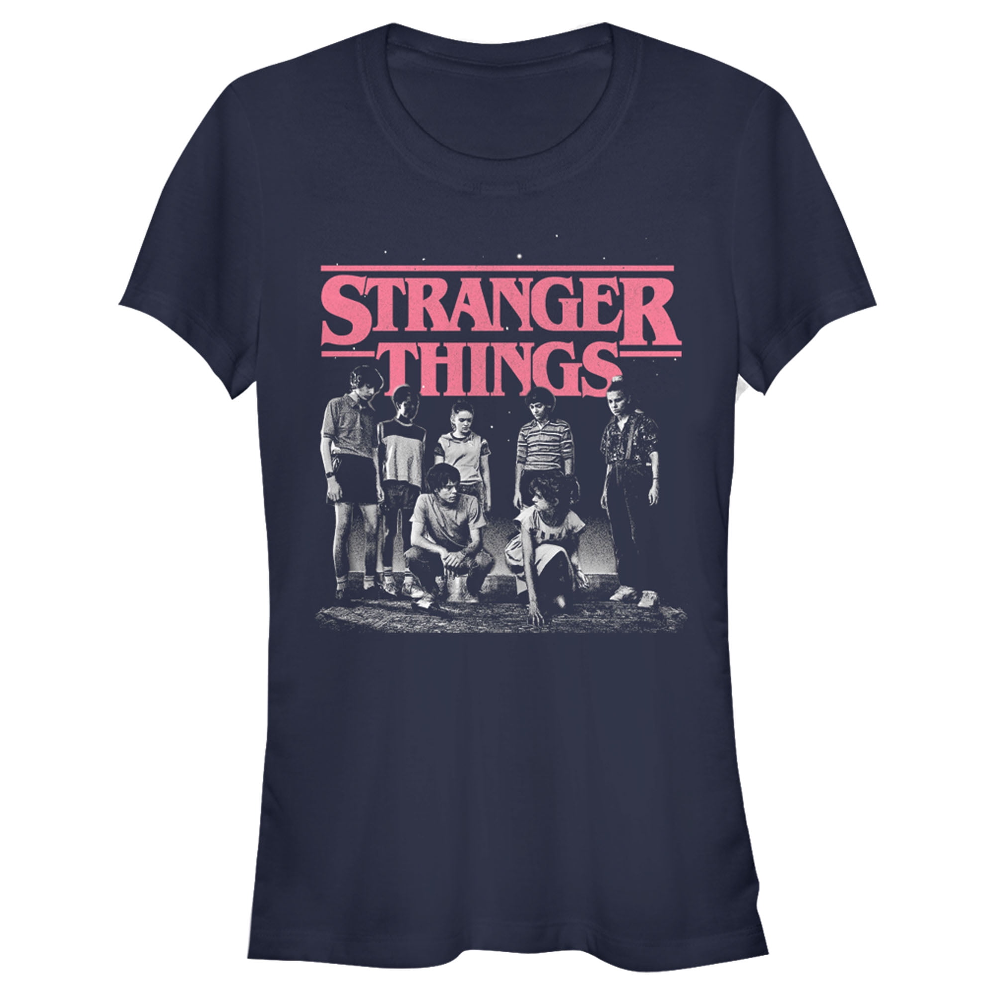 Netflix Junior's Stranger Things Title Logo Faded Graphic T-Shirt ...