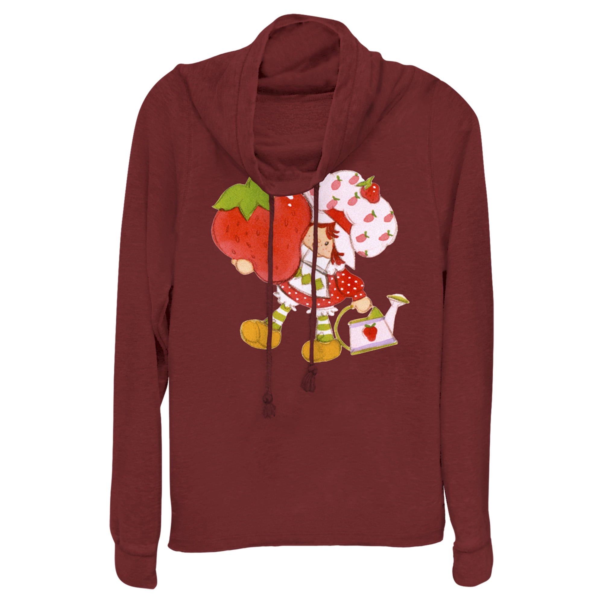 Junior's Strawberry Shortcake Cute Berry Gardener Cowl Neck Sweatshirt ...