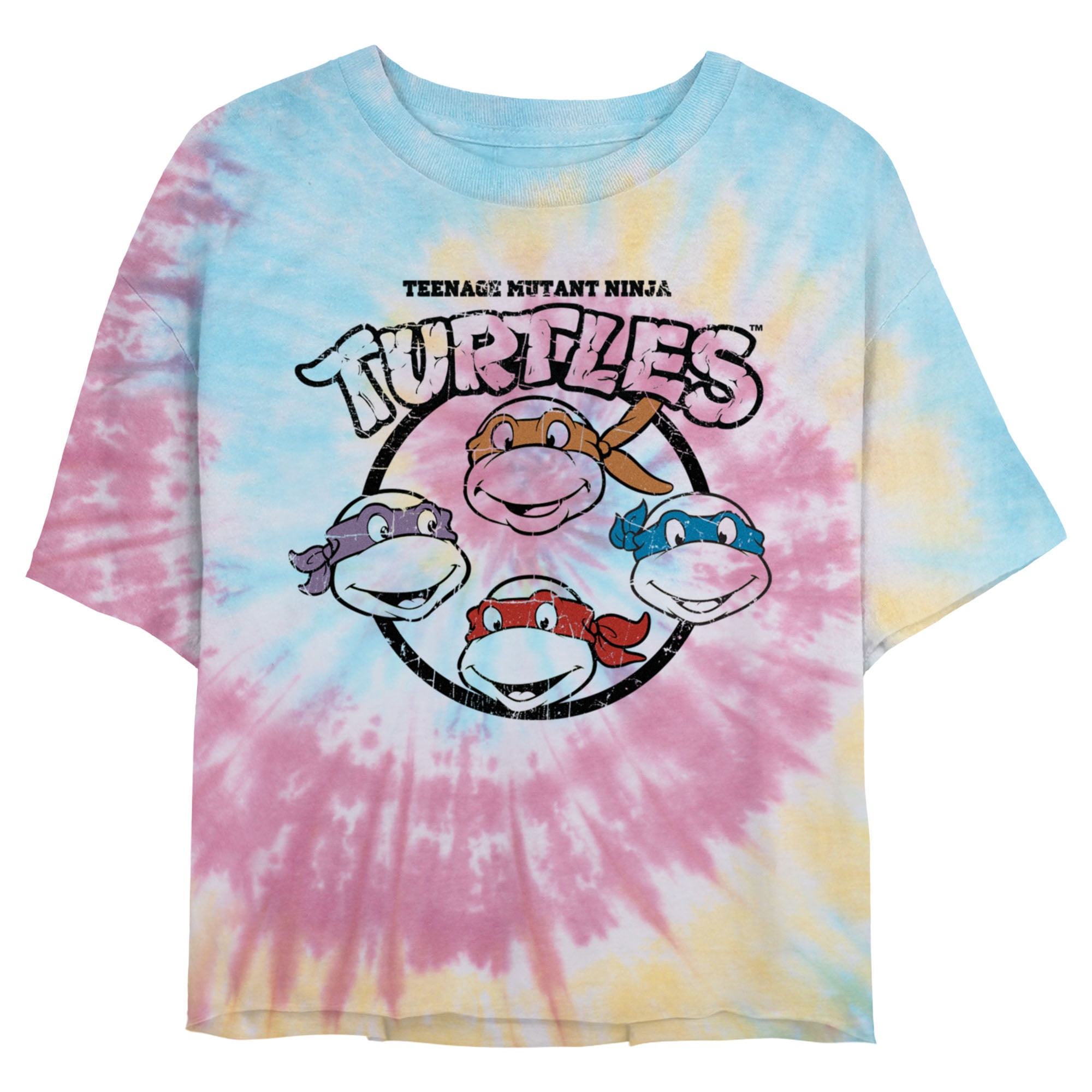 Junior's Teenage Mutant Ninja Turtles Distressed Turtles Logo Graphic ...