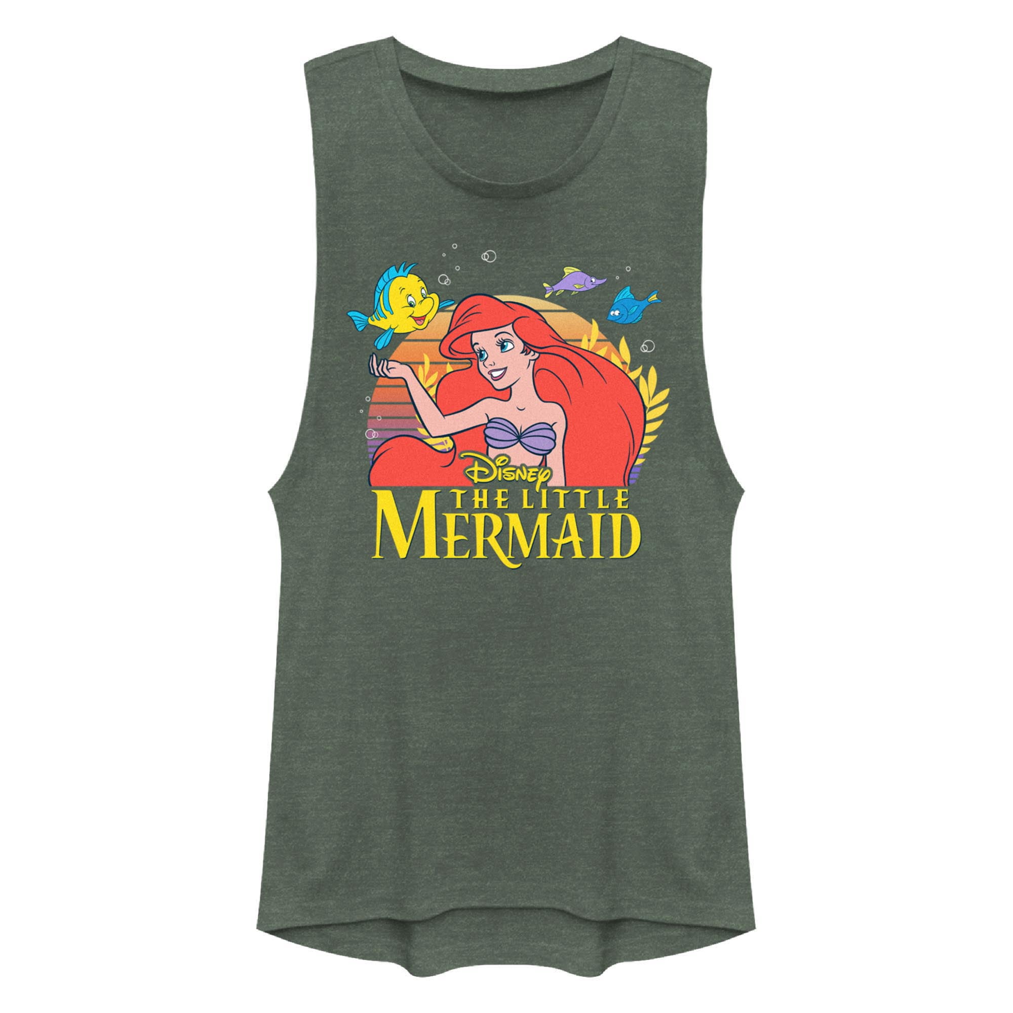 Junior's The Little Mermaid Ariel Classic Festival Muscle Graphic T ...