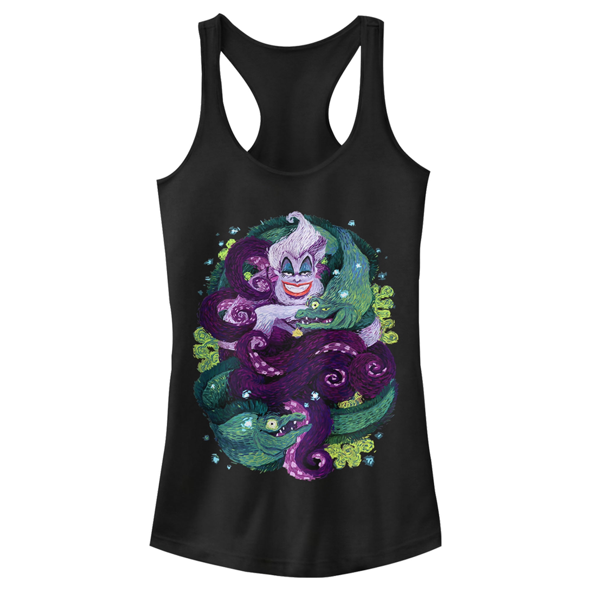 Junior's The Little Mermaid Ursula Portrait Racerback Tank Top Black 2X ...