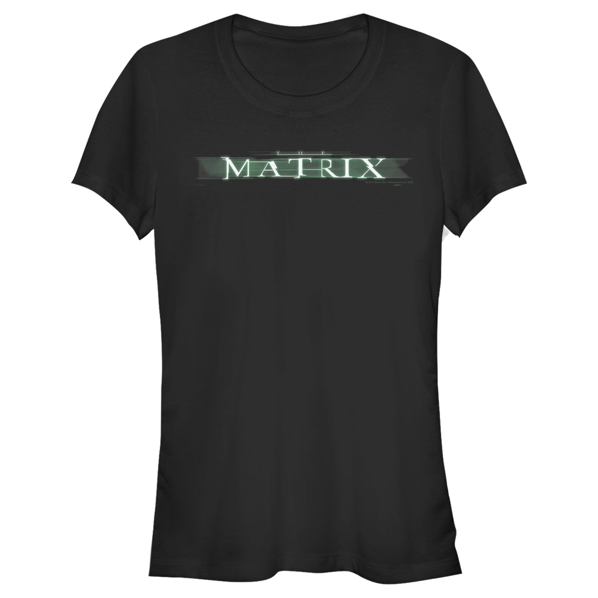 Junior's The Matrix Movie Logo Graphic Tee Black Medium - Walmart.com