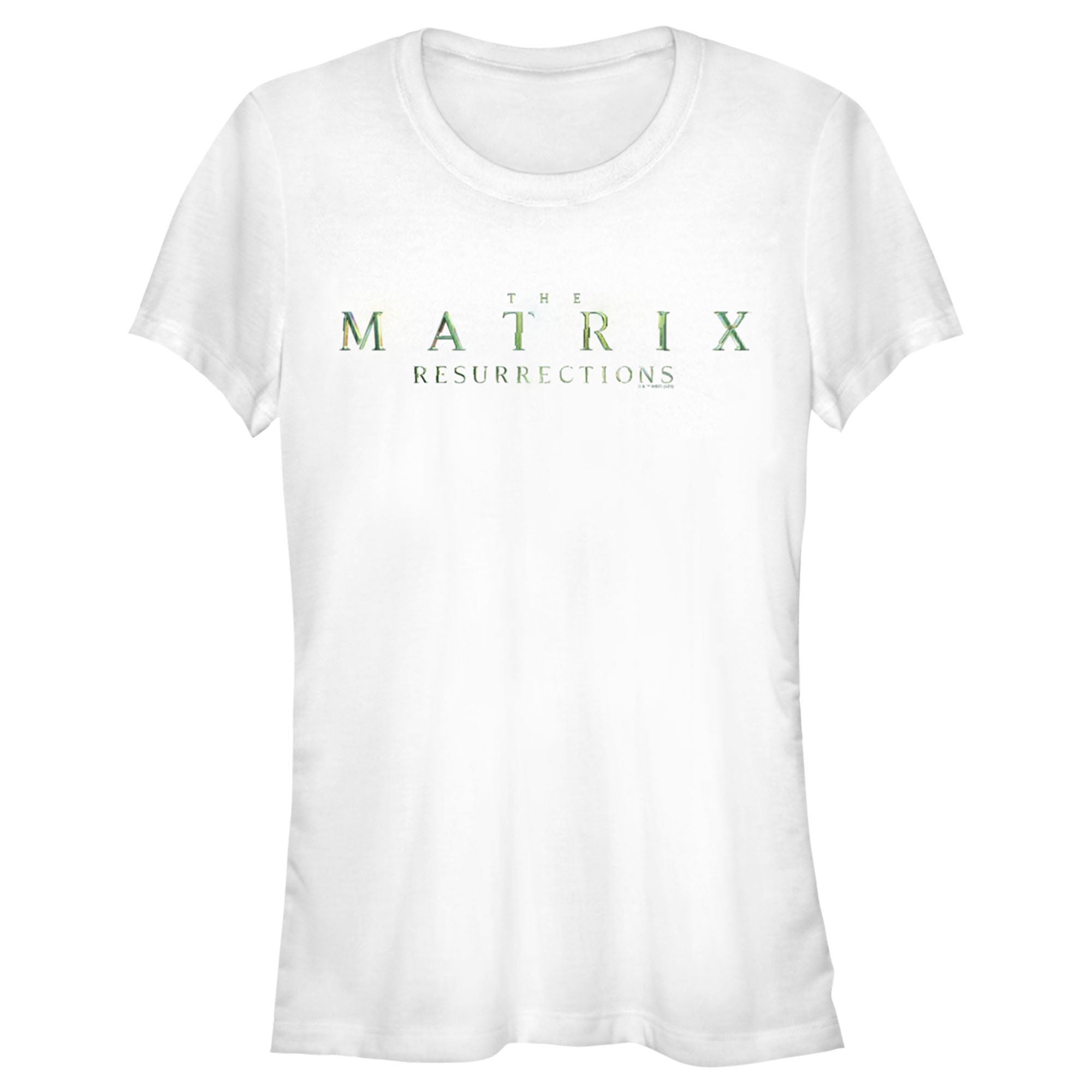 Junior's The Matrix Resurrections Logo Graphic Tee White Large ...