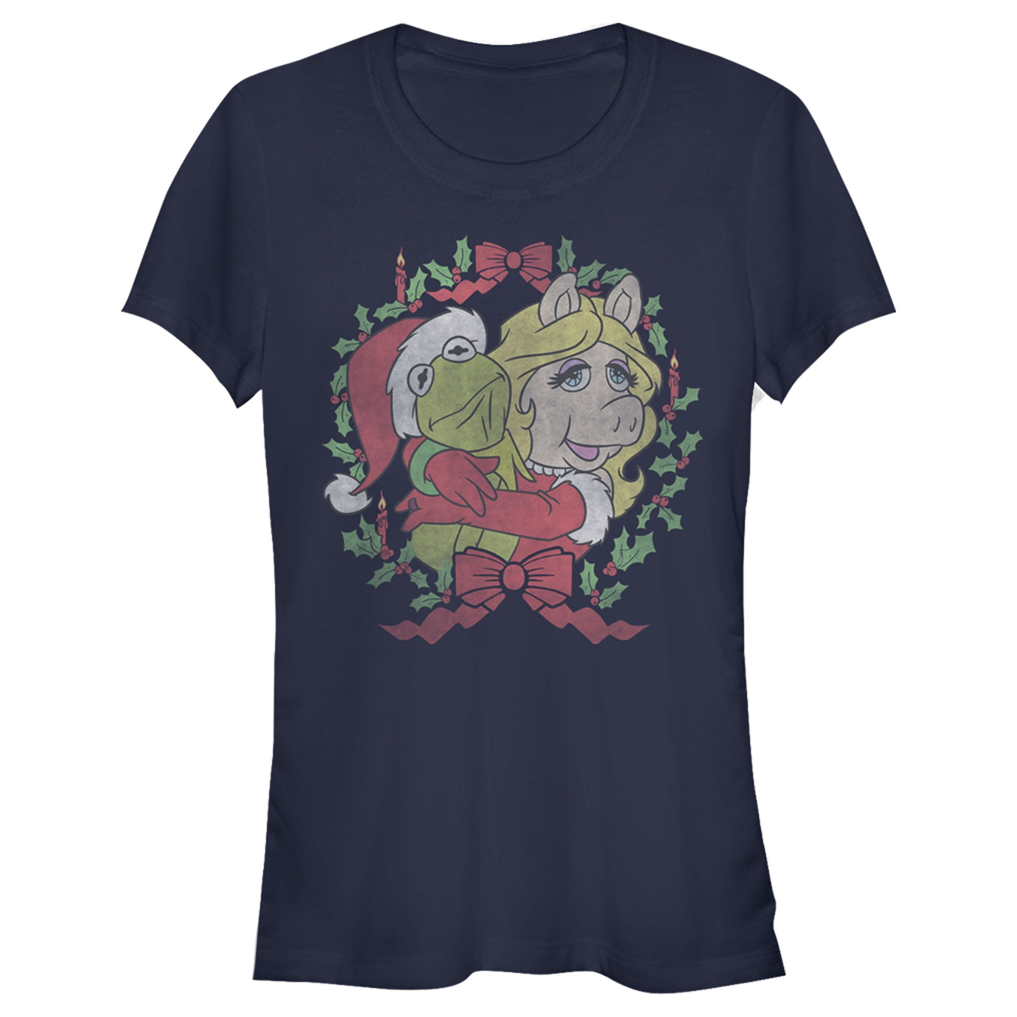 Junior's The Muppets Kermy and Piggy Graphic Tee Navy Blue Large ...