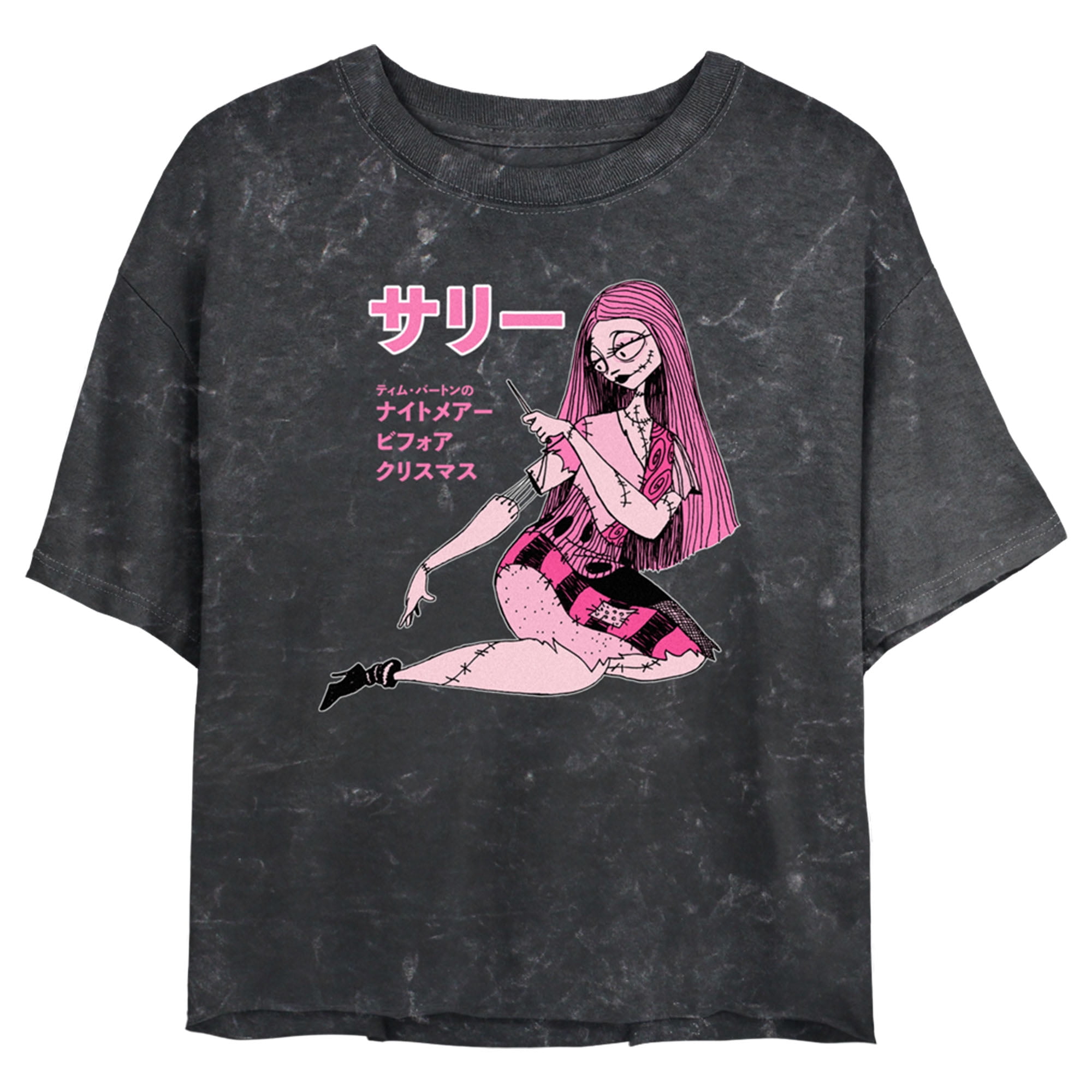 Junior's The Nightmare Before Christmas Pink Sally Sketch Graphic Crop ...