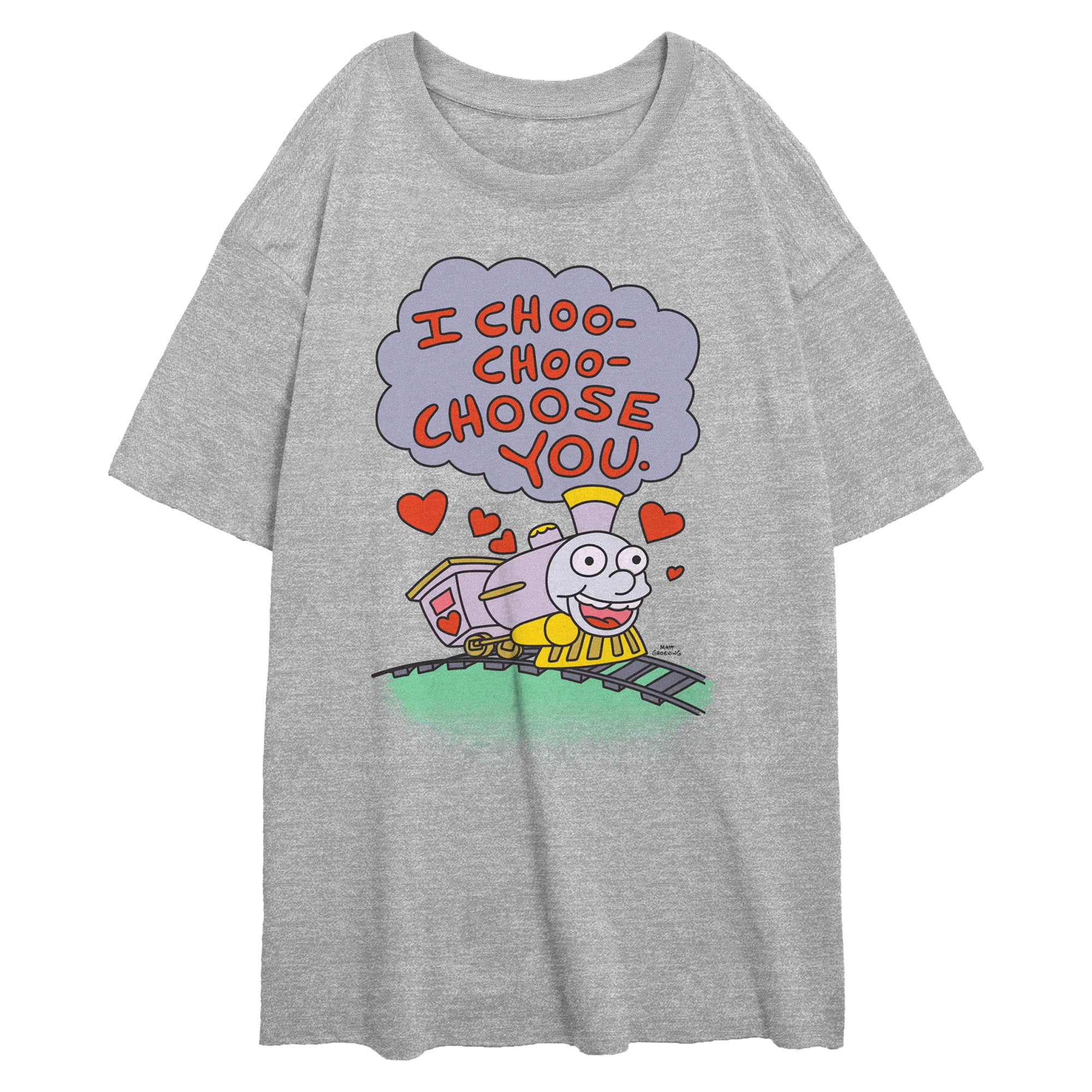 Junior's The Simpsons I Choo-Choo-Choose You Train Graphic T-Shirt ...