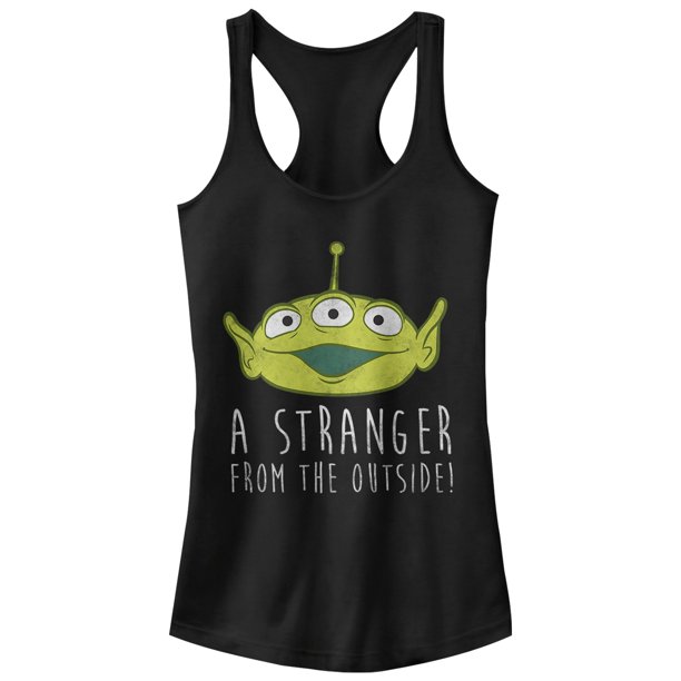 Junior's Toy Story Squeeze Alien Stranger from Outside Racerback Tank ...