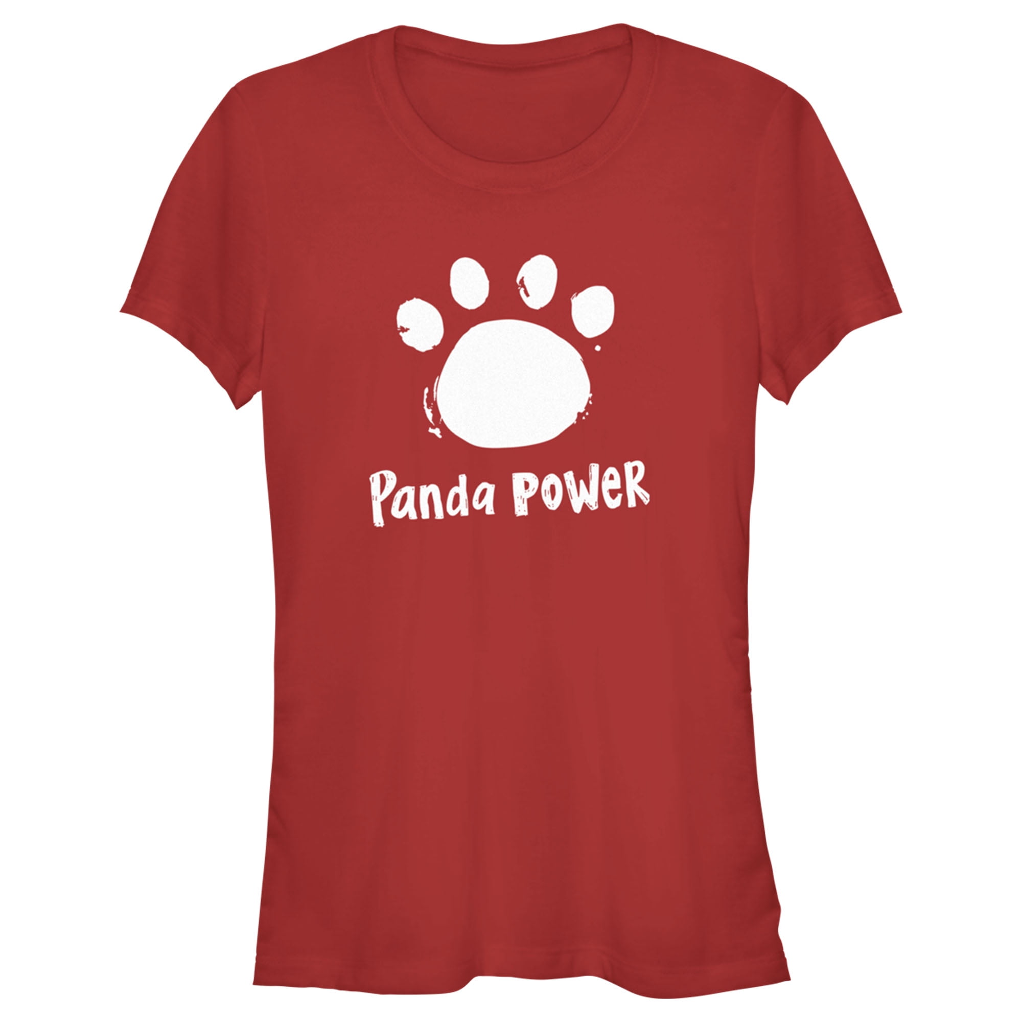 Junior's Turning Red Panda Power Paw Print Graphic Tee Red Medium ...