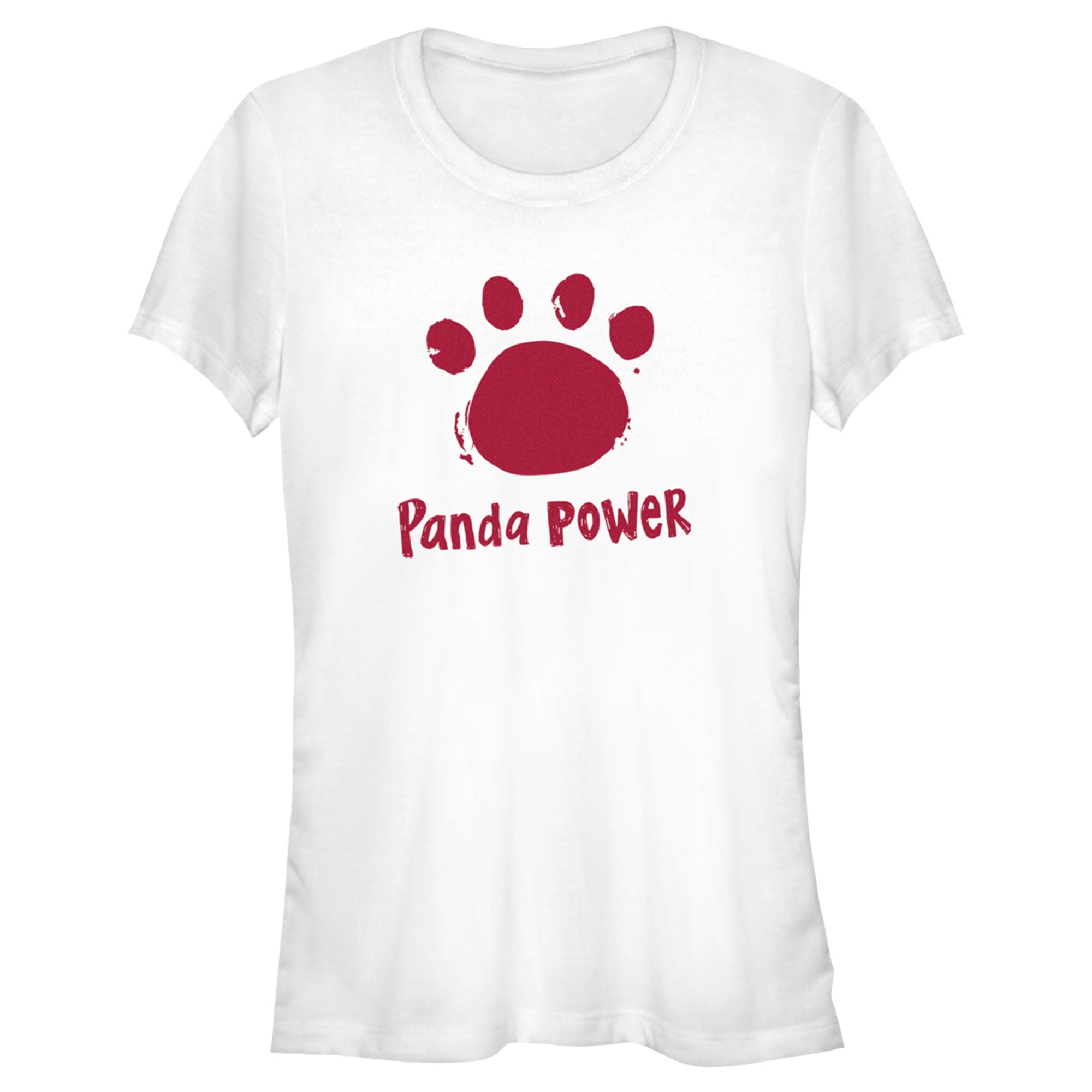 Junior's Turning Red Panda Power Paw Print Graphic Tee White / 1 Small ...