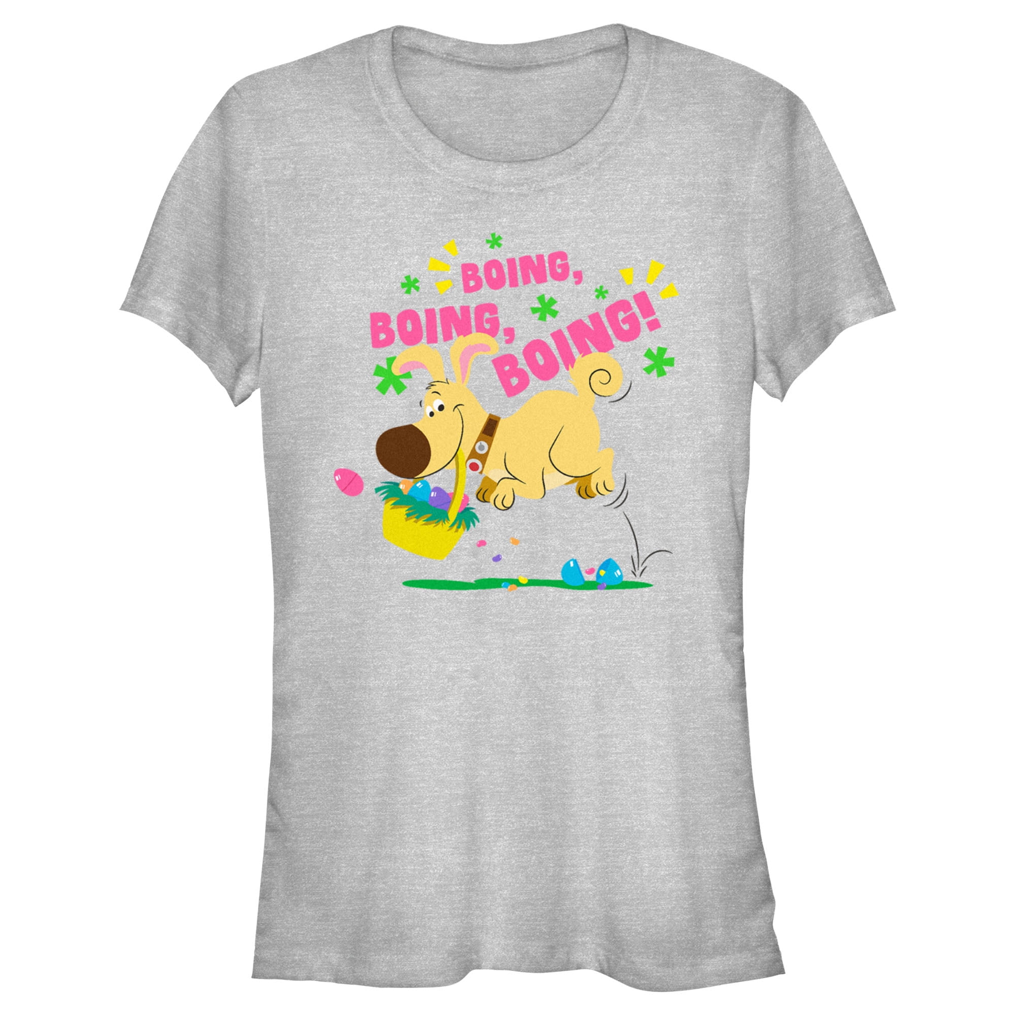 Junior's Up Easter Dug Boing Boing Boing Graphic Tee Athletic Heather ...