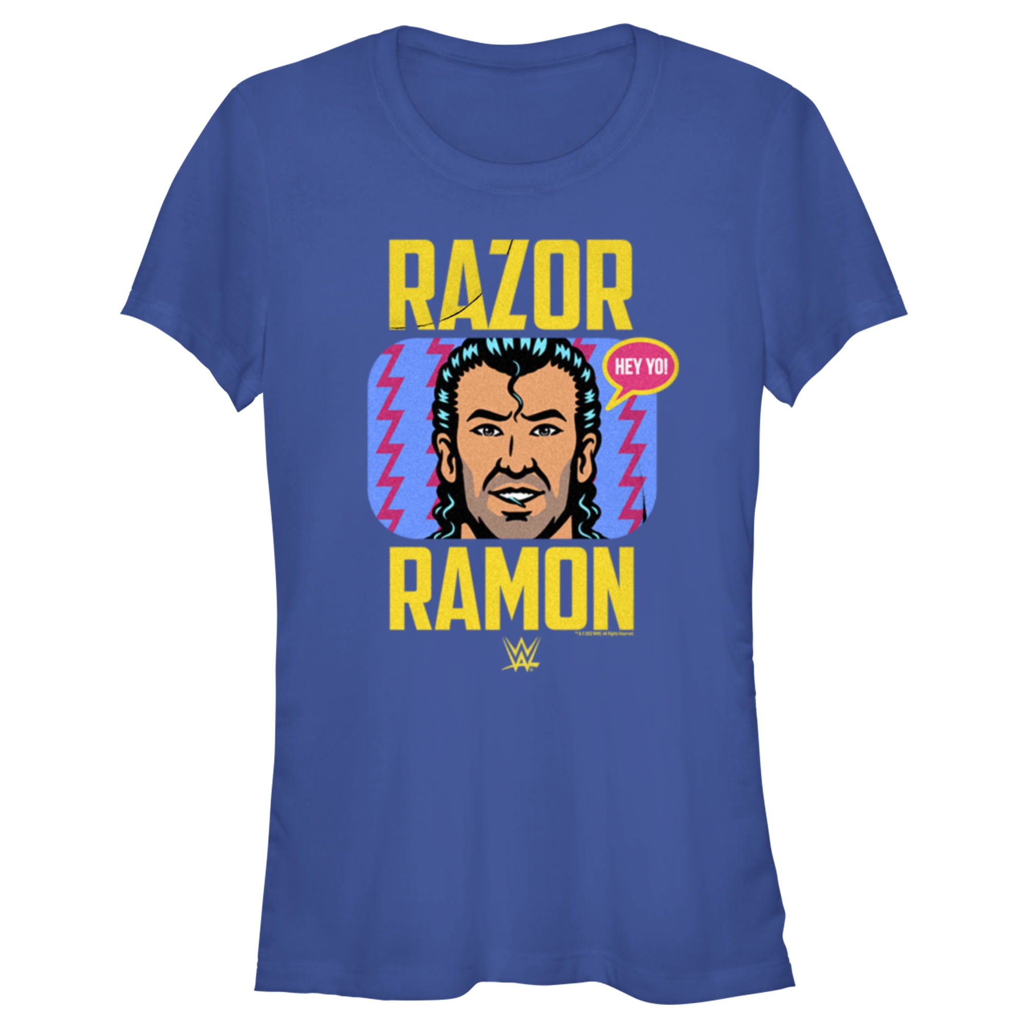 Junior's WWE Razor Ramon Comic Graphic Tee Royal Blue Large - Walmart.com