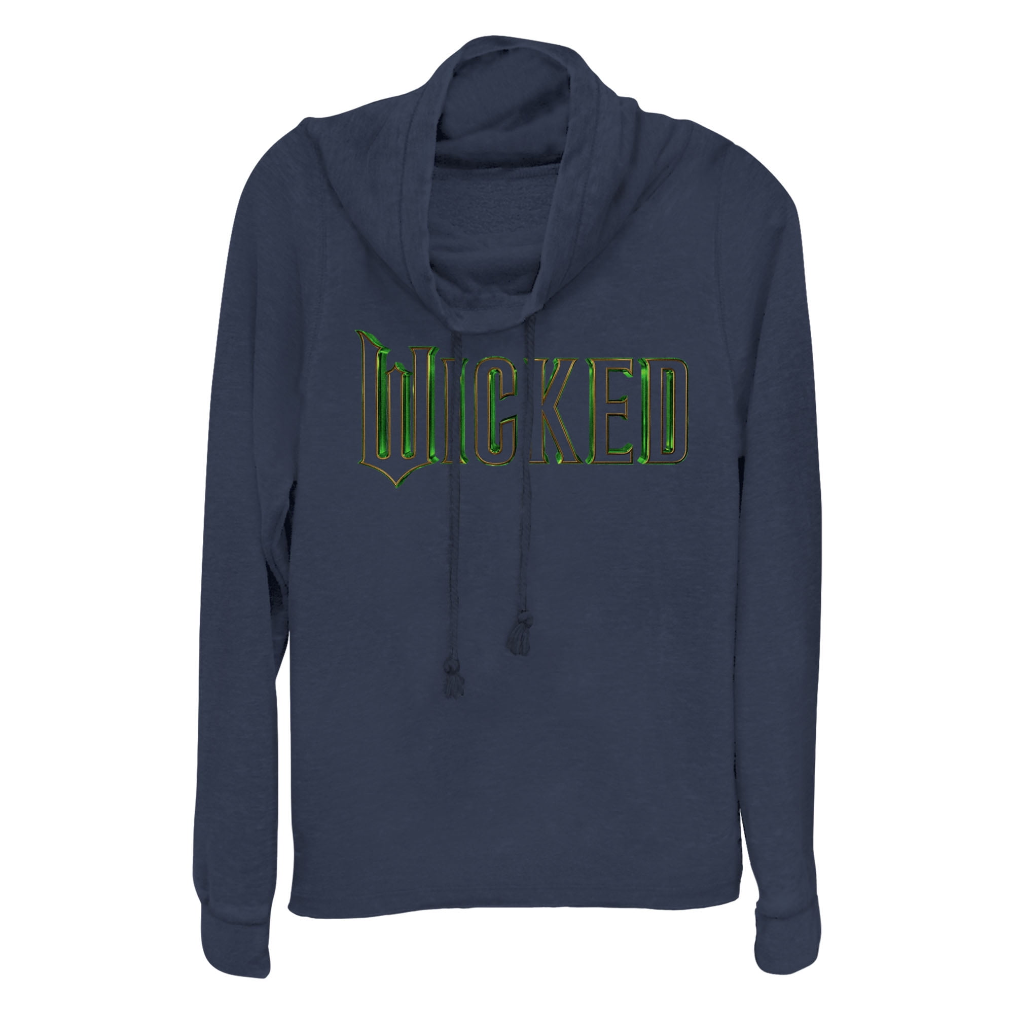 Junior's Wicked Official Logo Cowl Neck Sweatshirt - Walmart.com