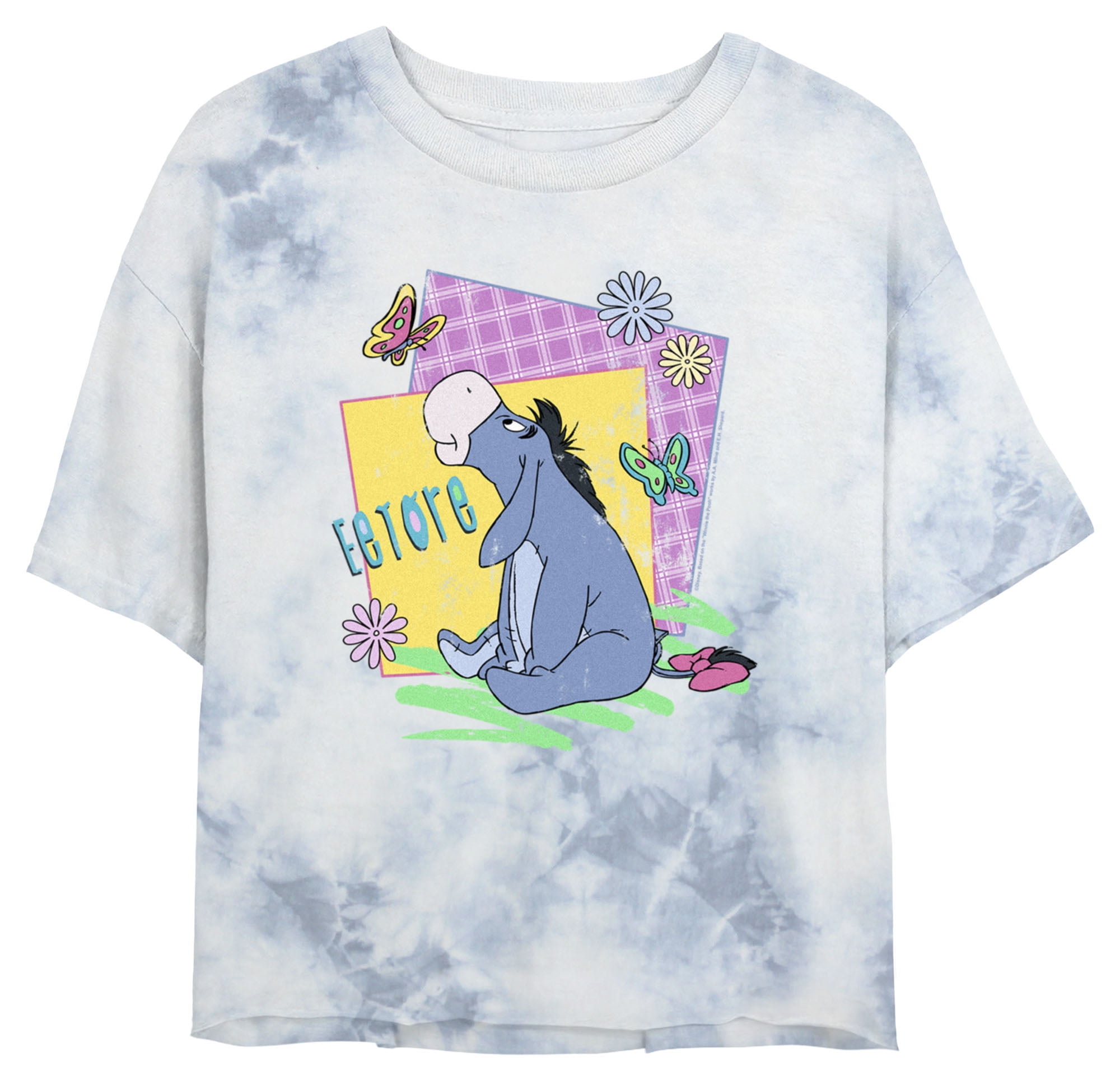 Junior's Winnie the Pooh Retro Spring Eeyore Crop Graphic Tee White ...