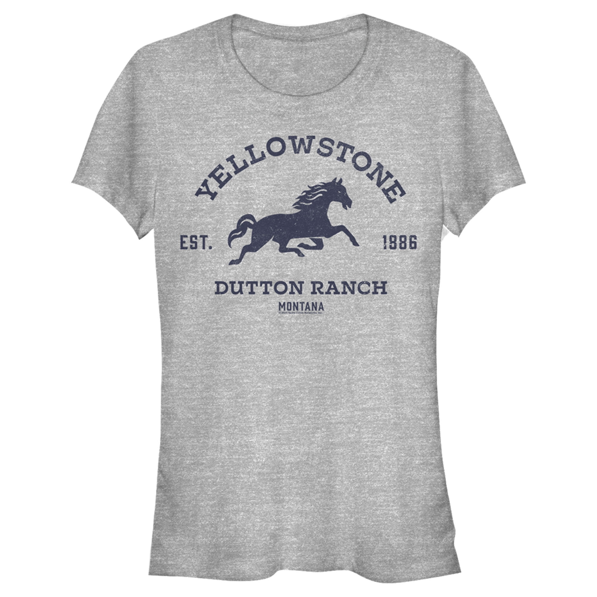 Junior's Yellowstone Dutton Ranch Horse Logo Graphic T-Shirt - Walmart.com