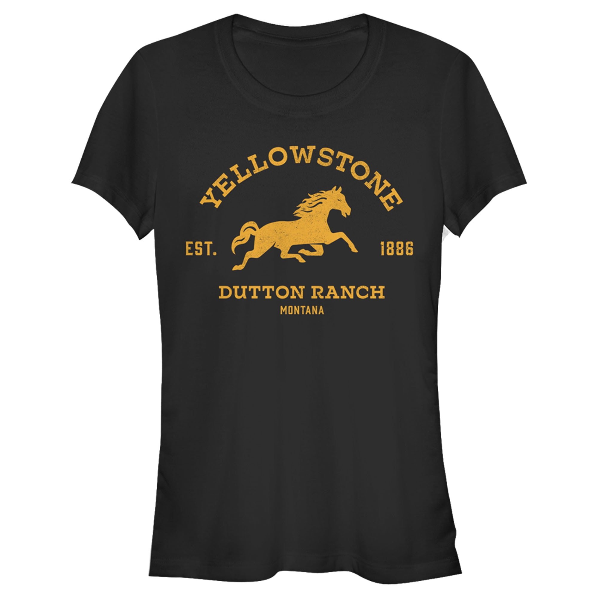 Junior's Yellowstone Dutton Ranch Horse Logo Graphic T-Shirt - Walmart.com